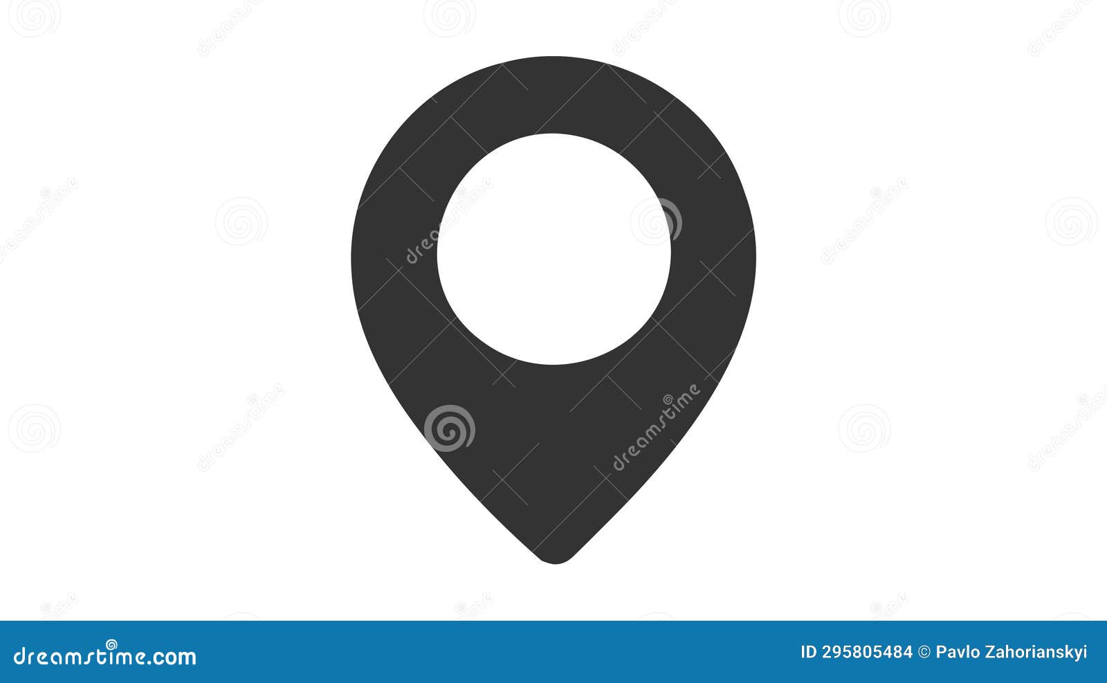 Black Outlined Vector Icon of a Location Pin or Marker. Stock Vector ...