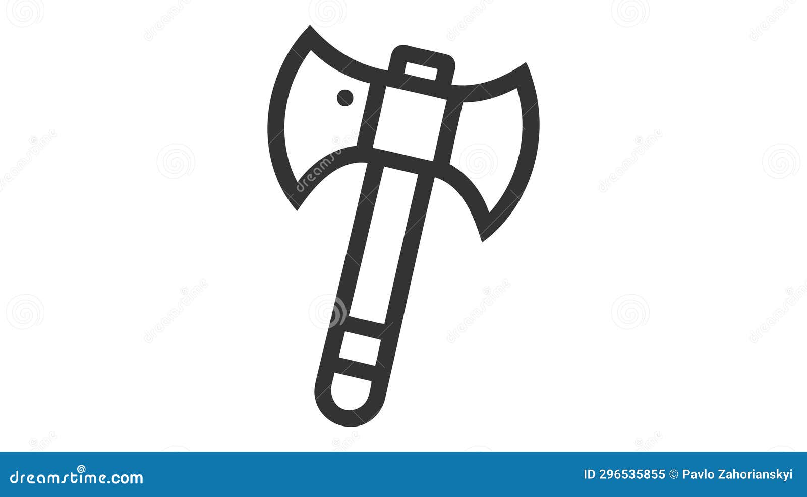 Black Outlined Vector Illustration of an Axe Stock Illustration ...