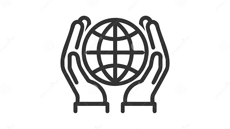 Black Outlined Vector Illustration of Two Hands Holding a Globe Stock ... Black Outlined Vector Illustration of Two Hands Holding a Globe Stock ...