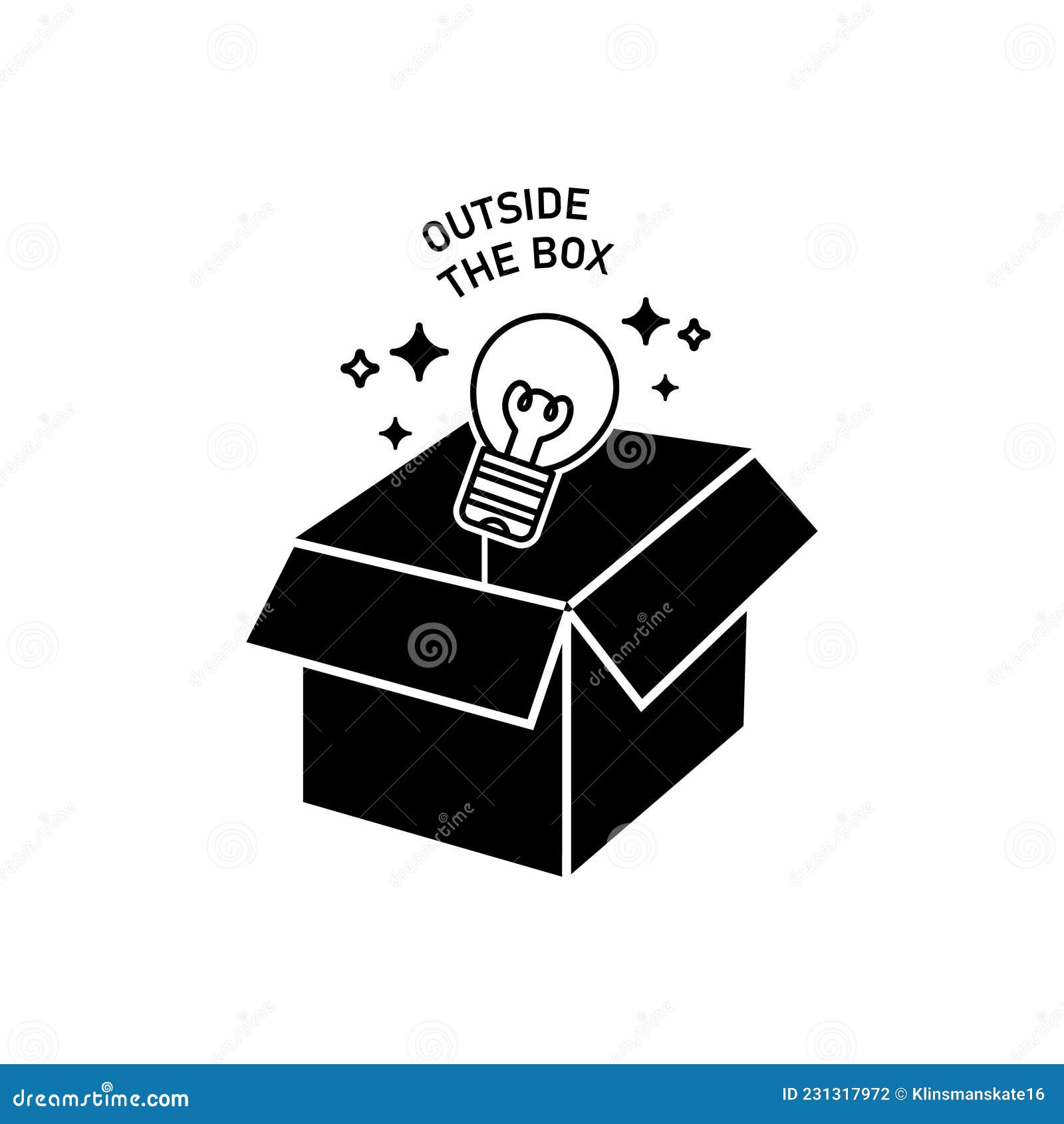 Black Outside the Box Design Vector Stock Vector - Illustration of ...