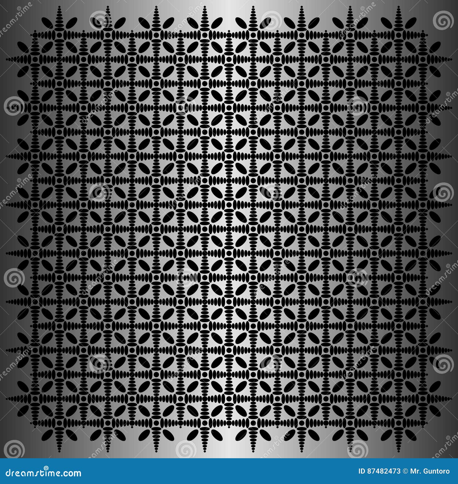 Black Oval Pattern Vector in Metalic Background Stock Vector ...