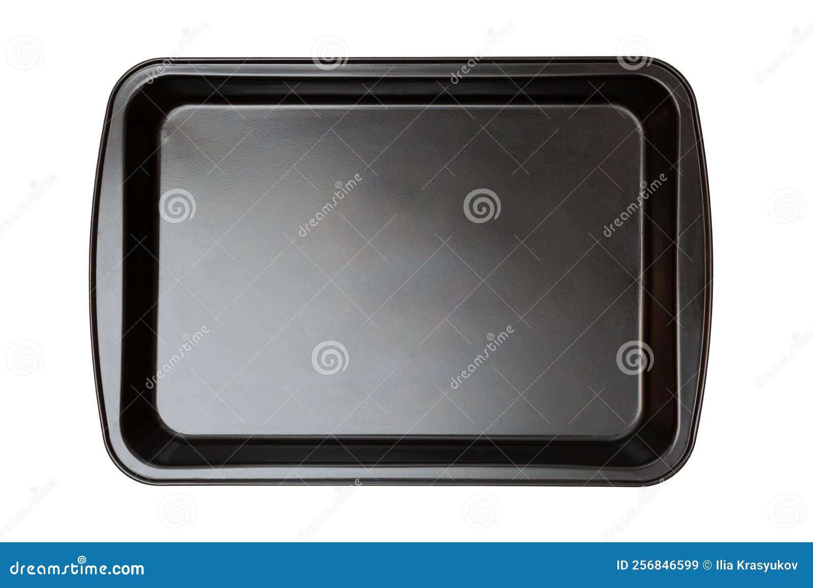 Black Oven Tray. Isolated on White Background. Baking Tray for Baking ...