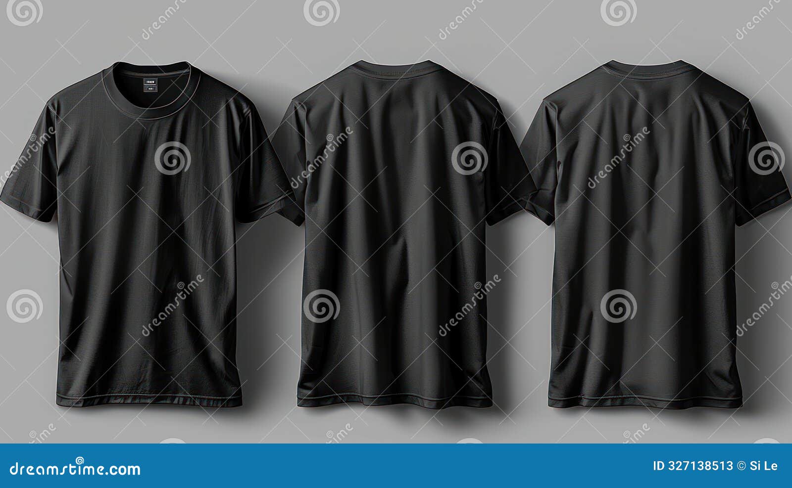 Black Oversized Loose Drop Shoulder Tee T-Shirt Mockup Set - Front ...