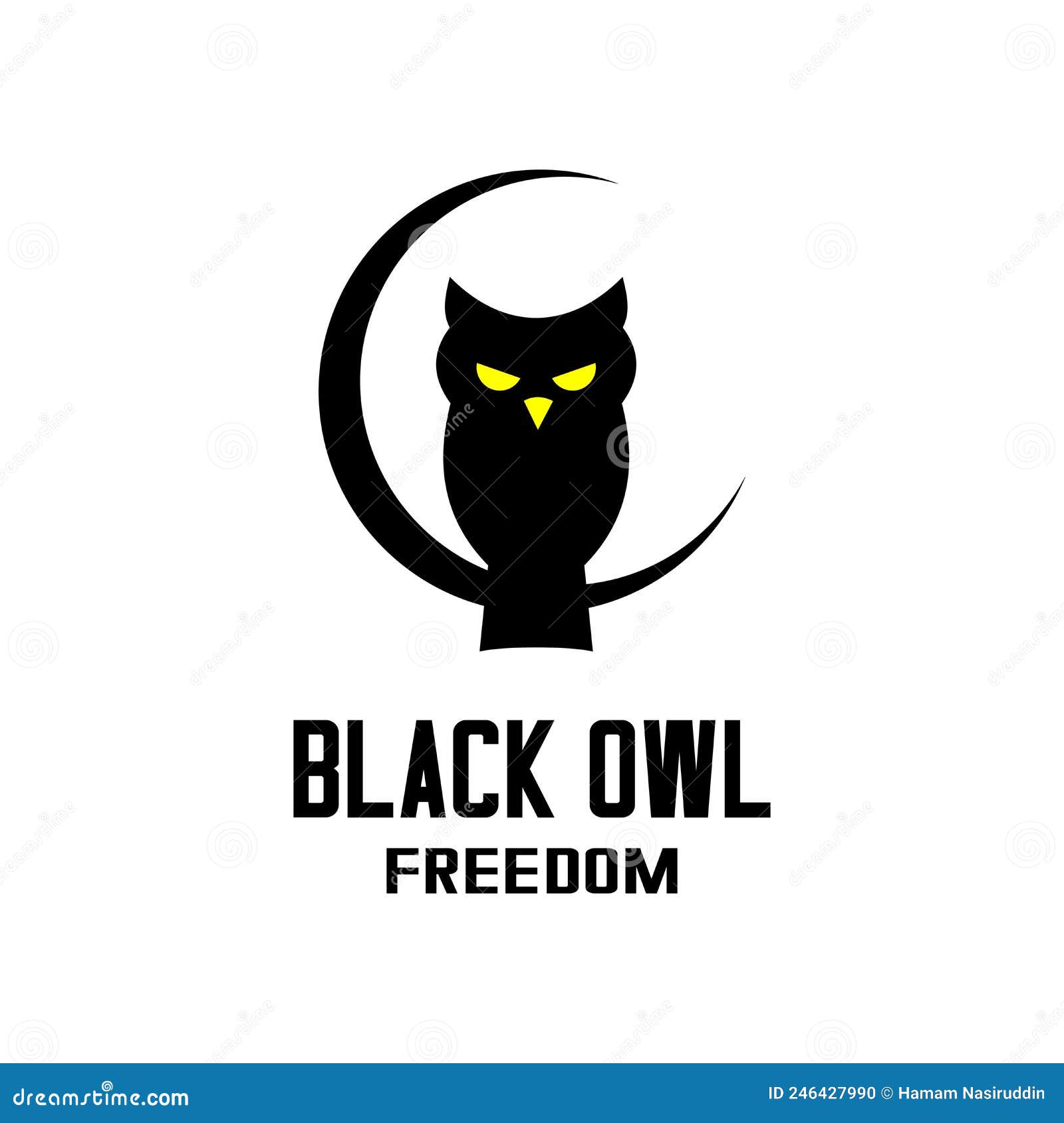 Black owl logos stock vector. Illustration of cute, silhouette - 246427990