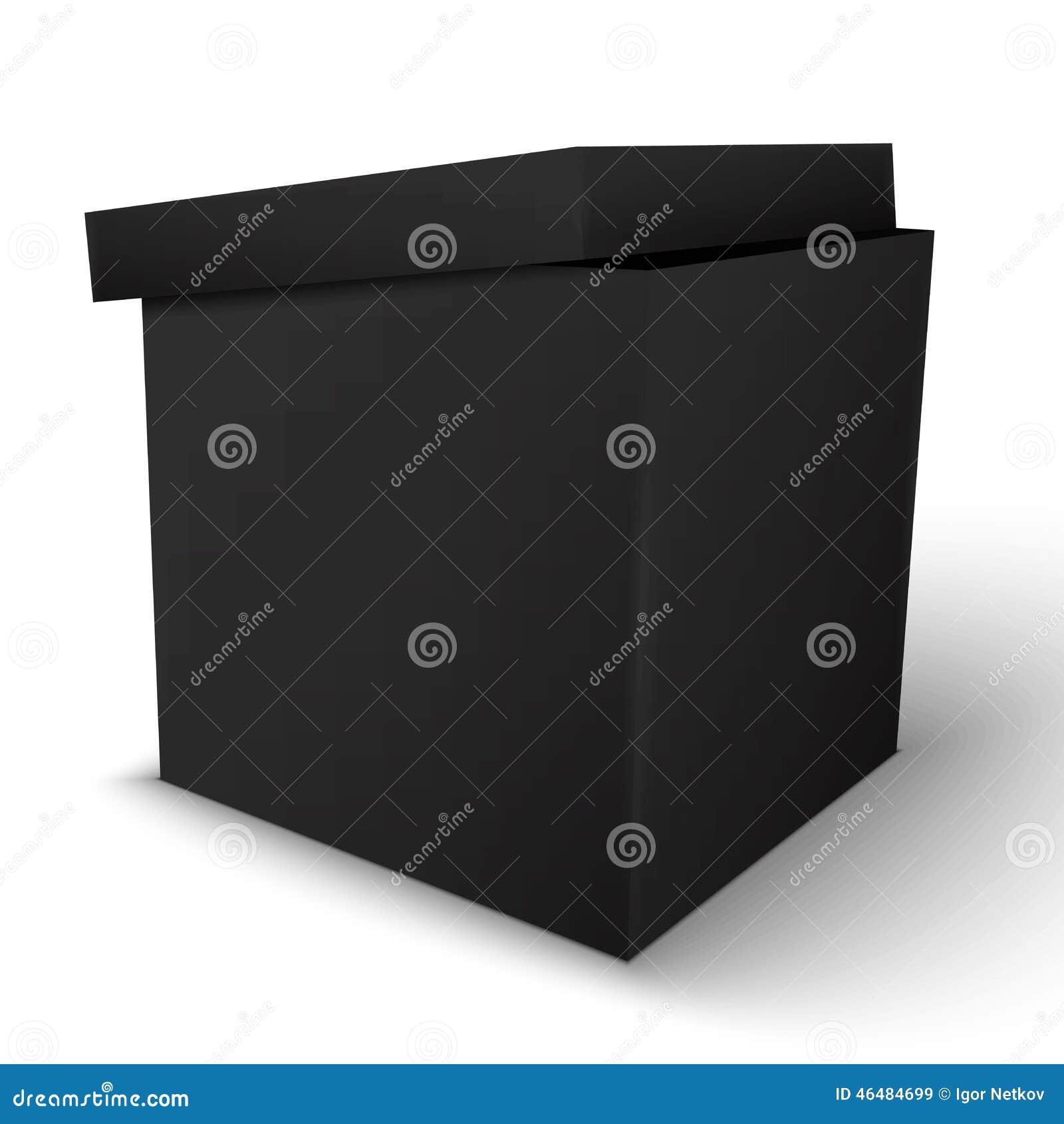 Black Package Box stock vector. Illustration of object - 46484699