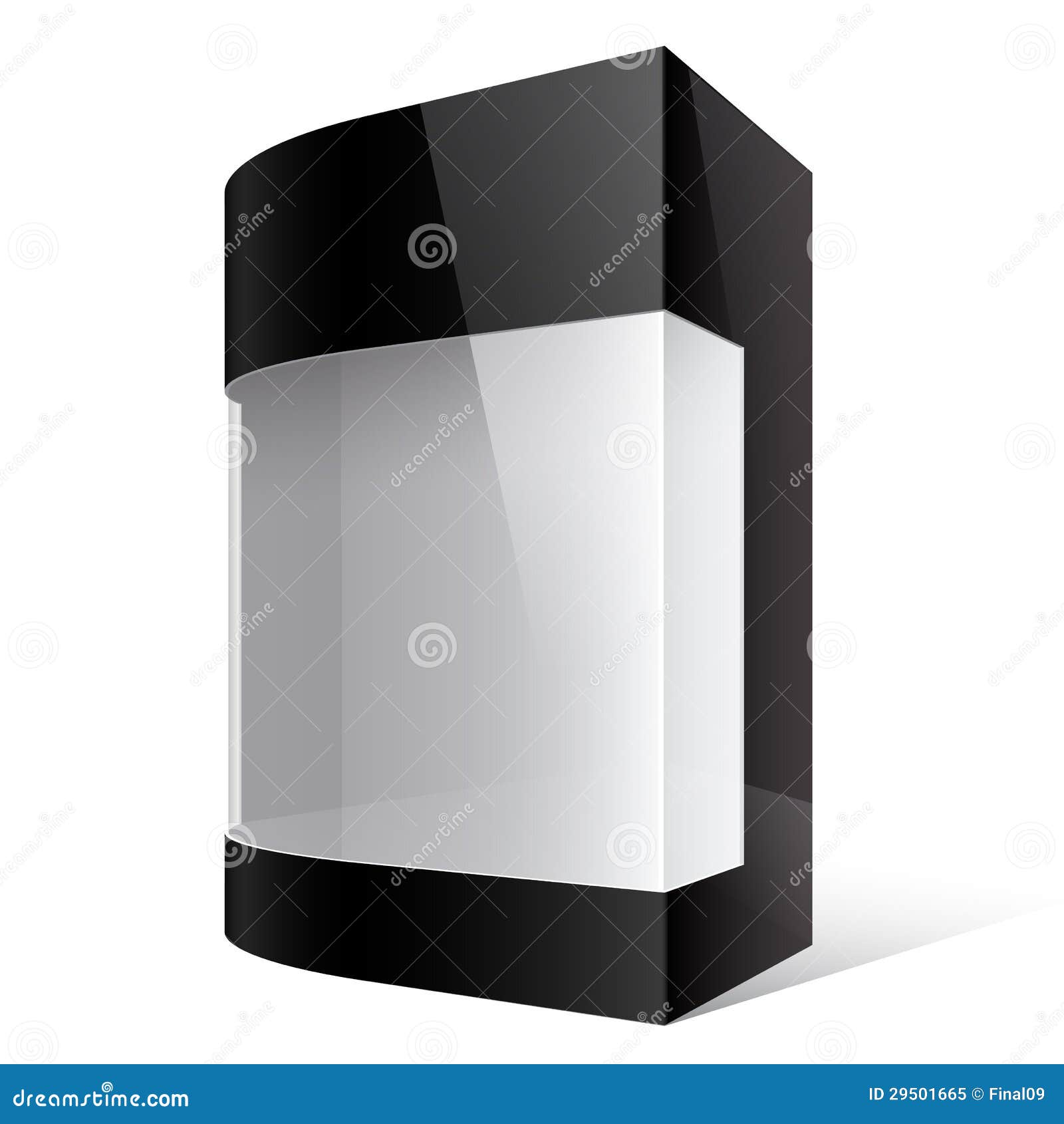 Black Package Box with Rounded Corner Stock Vector - Illustration of ...