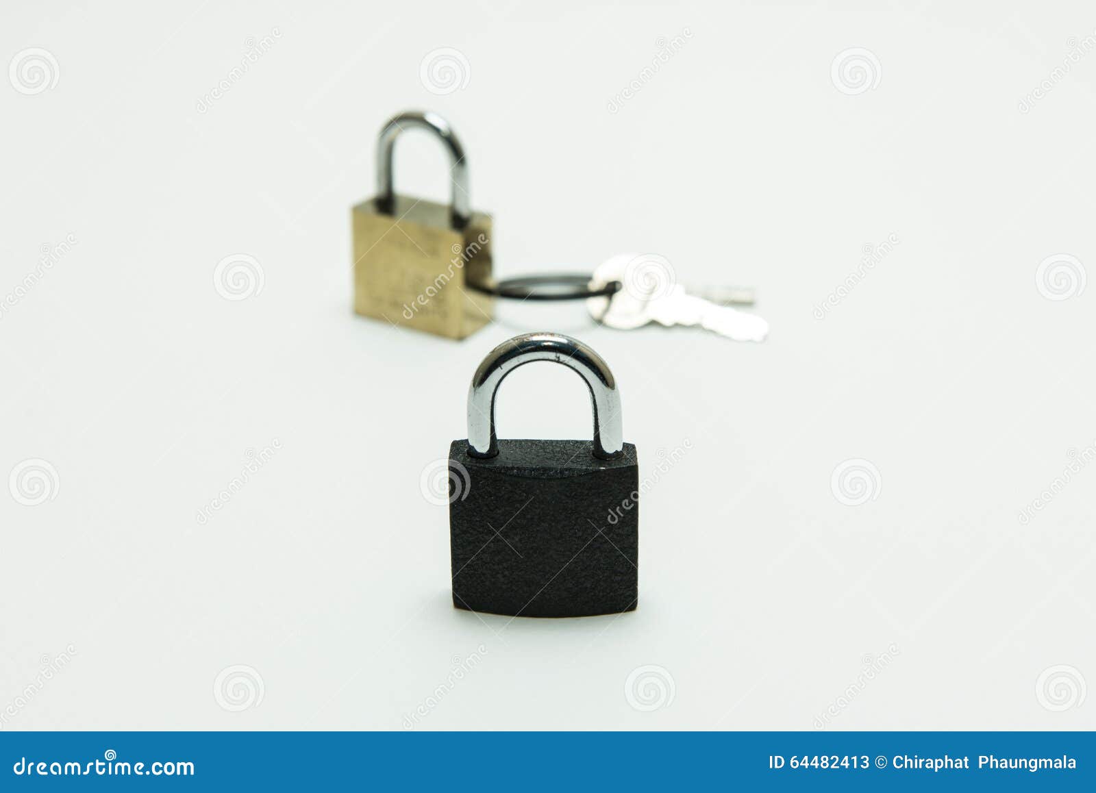 Black Padlock(combination Lock, Bicycle Lock) Locked Isolated White ...