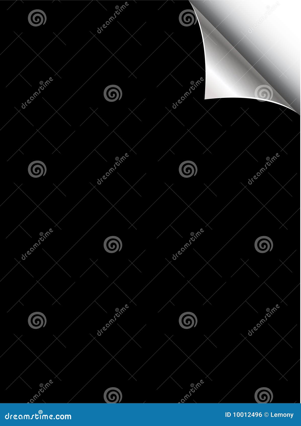 Black page , paper stock vector. Illustration of curl - 10012496