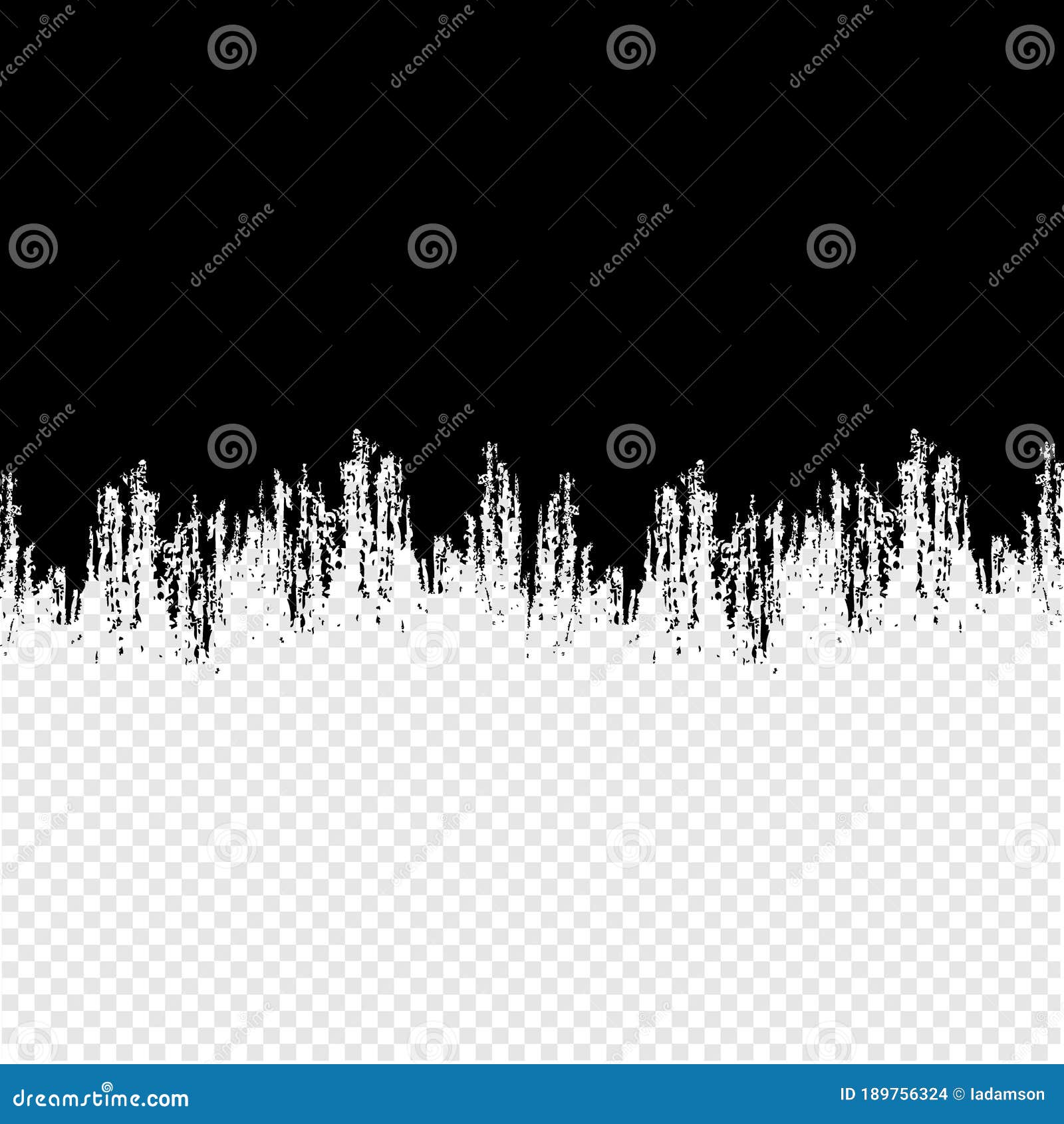 Black Paint Border with Isolated Transparent Background Stock Vector ...