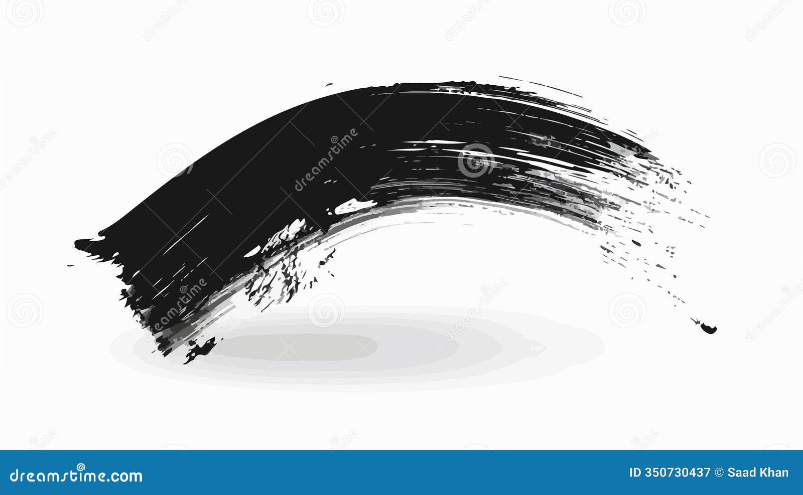 Black Paint Brush Stroke Drawing Illustration Stock Illustration ...