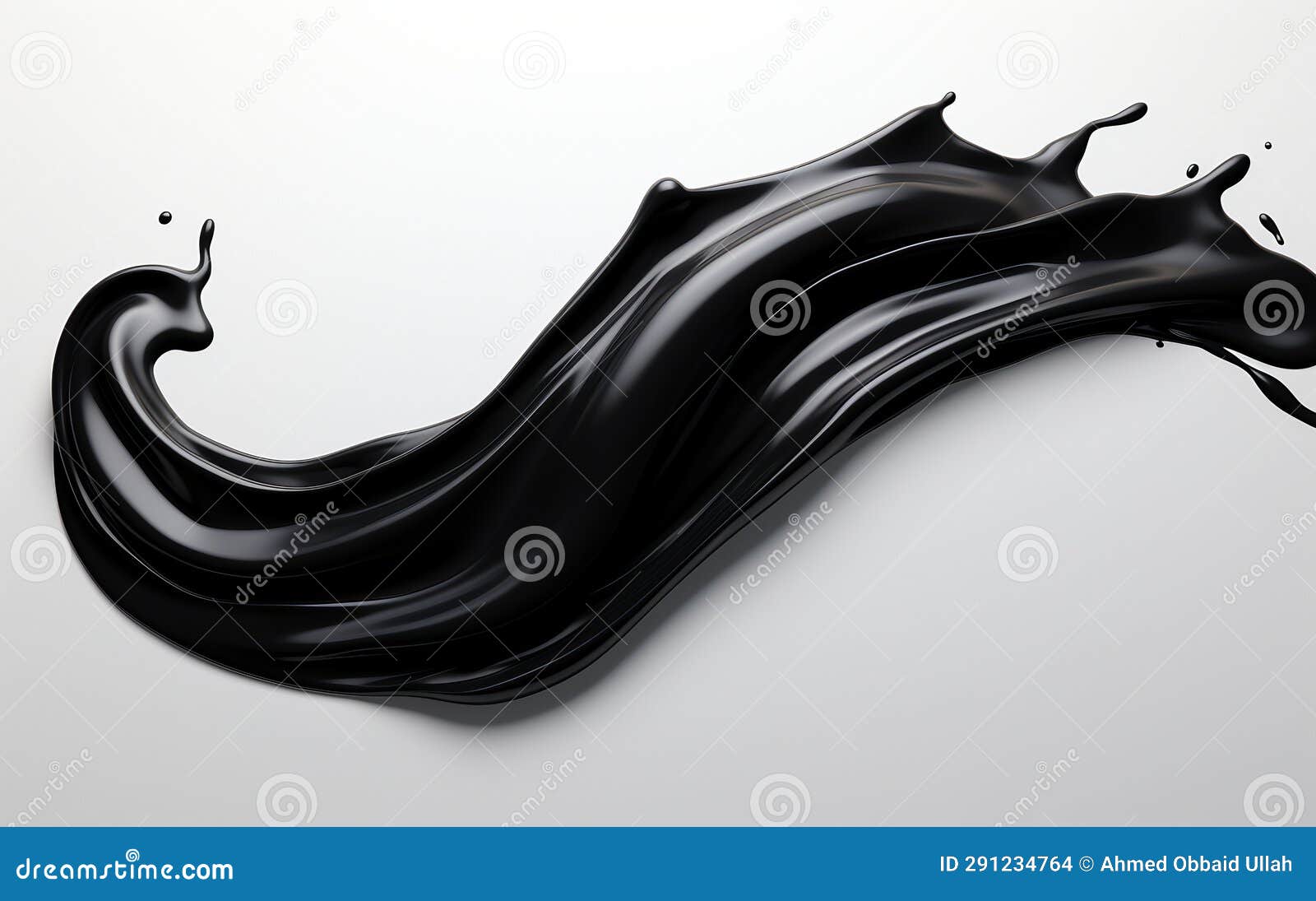 Black Paint in 3D Animation. Generative by Ai Stock Illustration ...