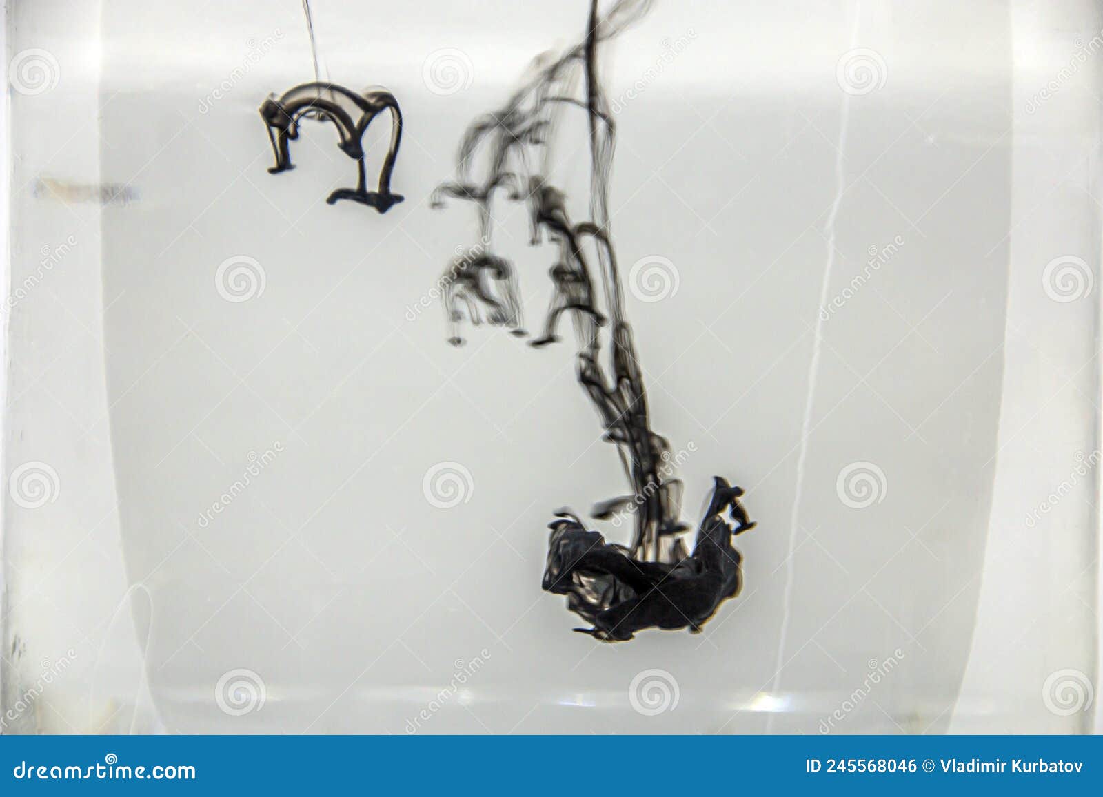 Black Paint Falling Down in Water Stock Photo - Image of wood ...