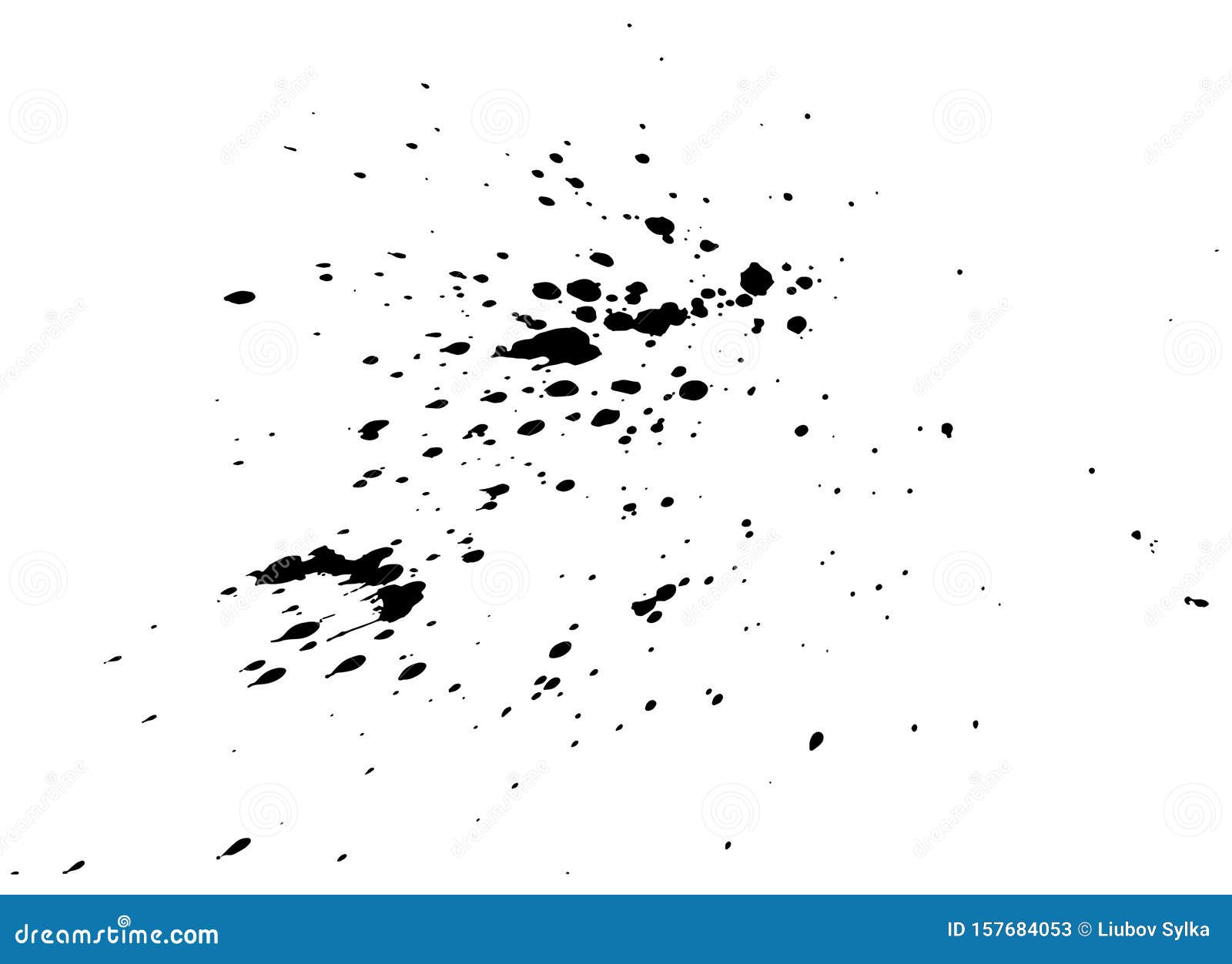 Black Paint, Ink Splash, Brushes Ink Droplets, Blots. Black Ink ...