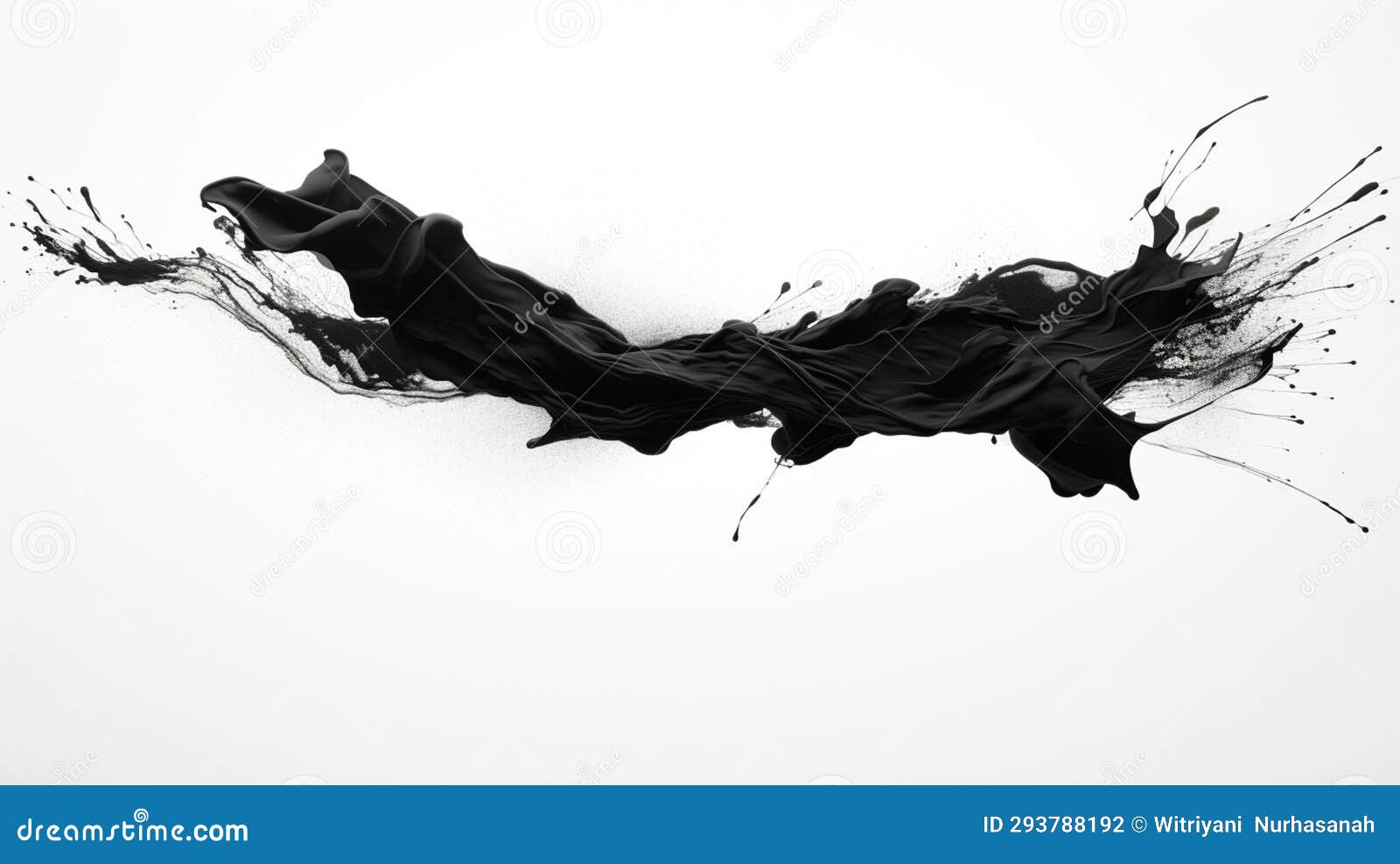 Black Paint or Ink Splash on White Background.generative Ai Stock ...