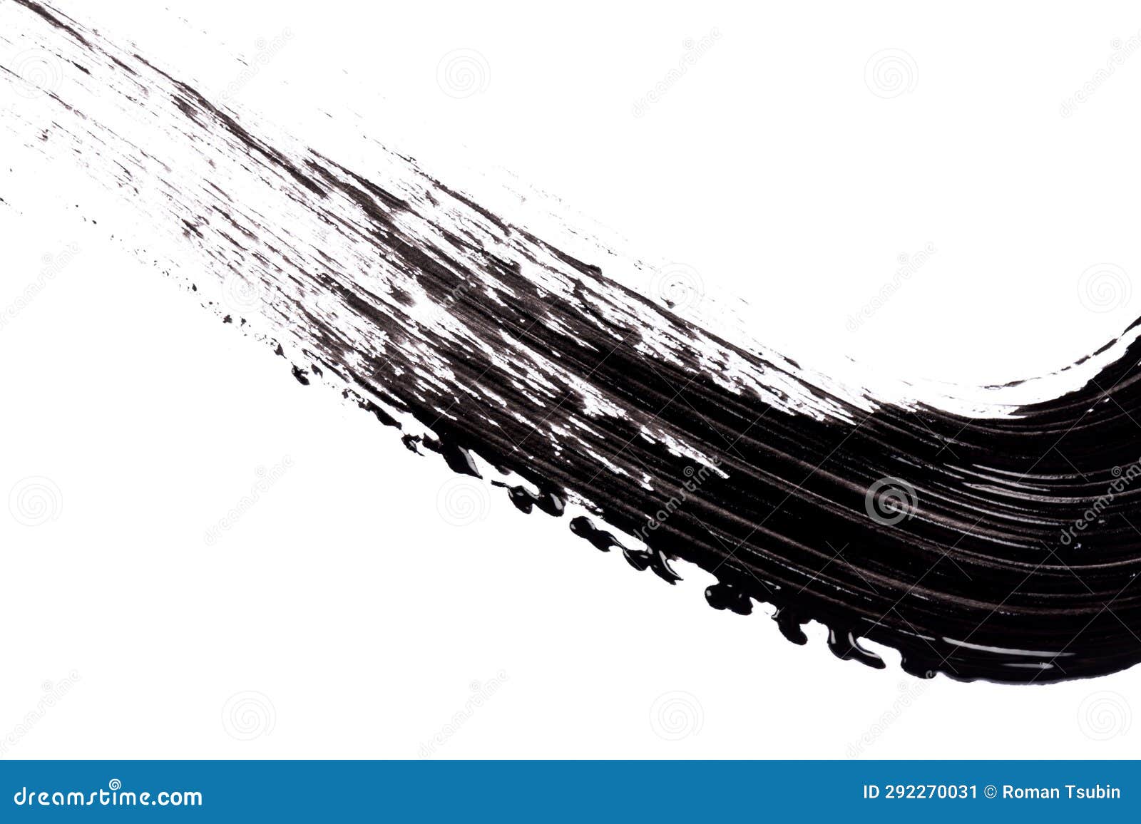 Black Paint Isolated on White Background Stock Image - Image of brush ...