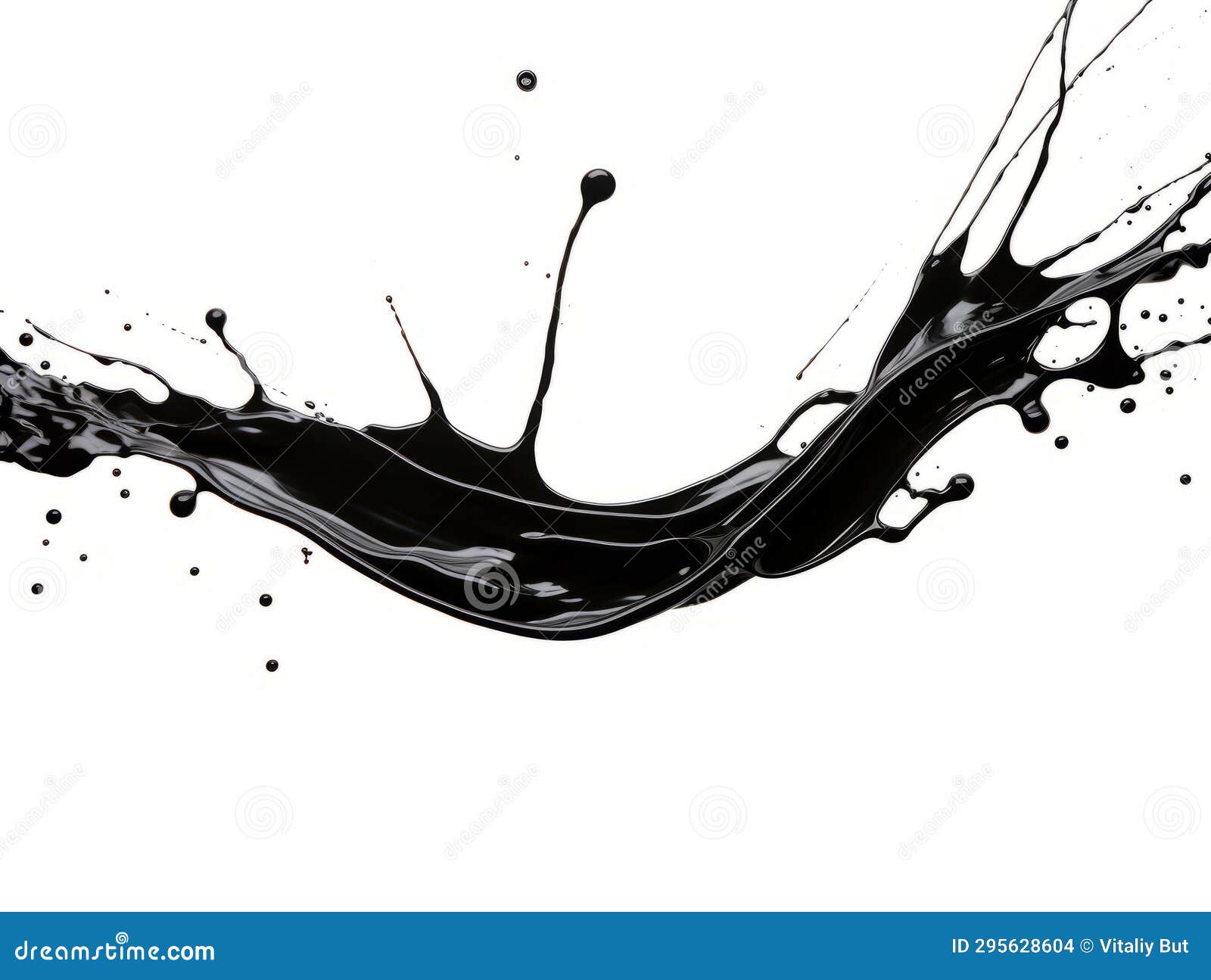 Black Paint Splash on White Background Stock Illustration ...