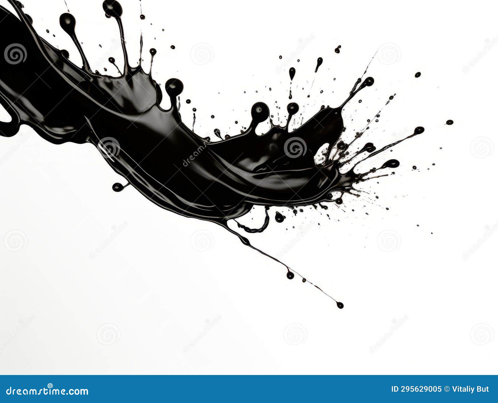 Black Paint Splash on White Background Stock Illustration ...