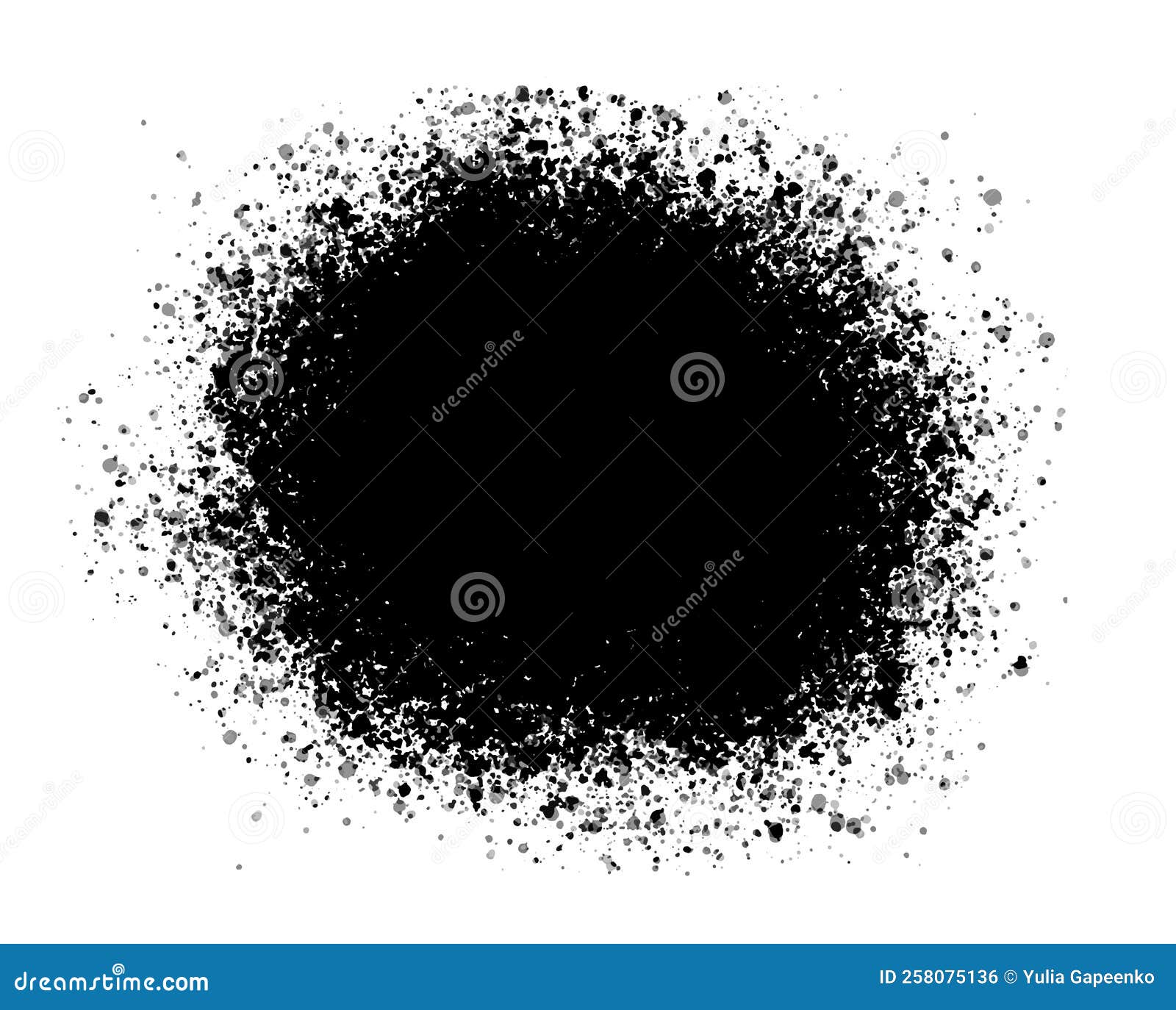 Black Paint Splash on White Background. Vector Illustration. EPS10 ...