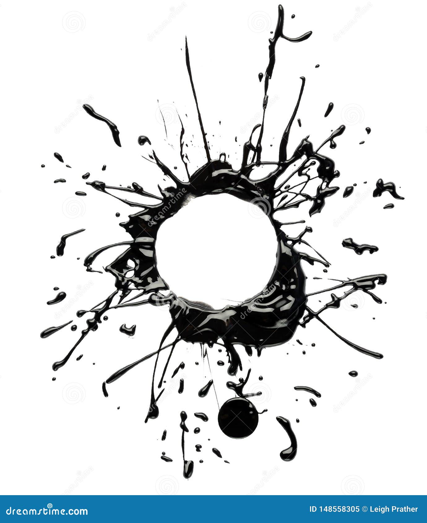 Black Paint Splatter Frame on White Stock Illustration - Illustration ...