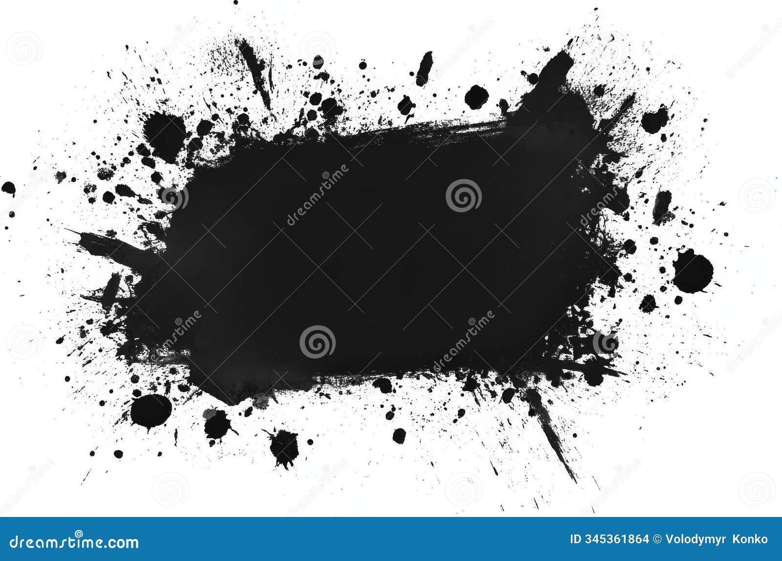 Black Paint Splatter on Transparent Background, Abstract Art Concept ...