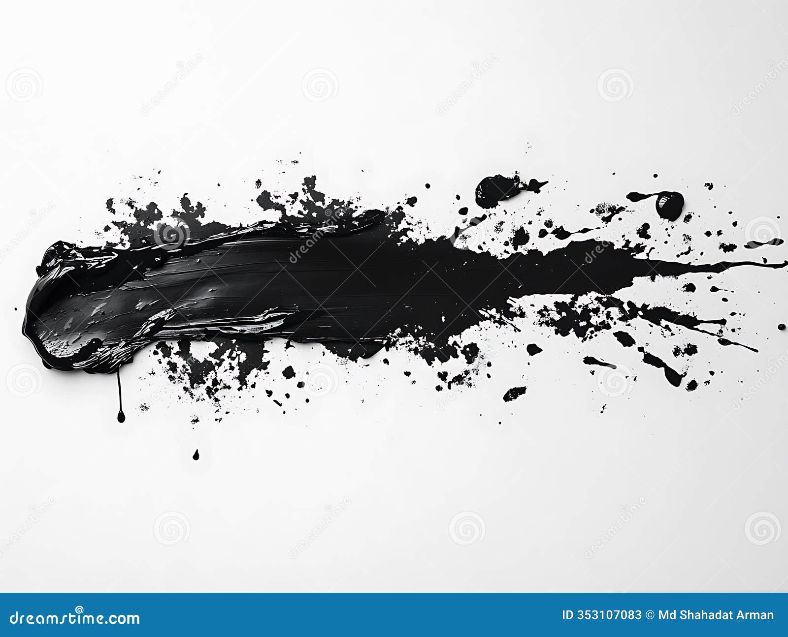 Black Paint Splatter on White Background Stock Illustration ...