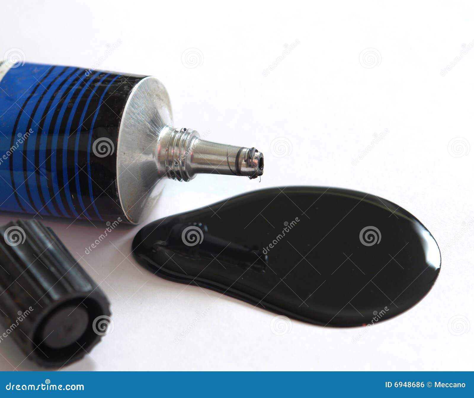 Black paint tube stock photo. Image of still, drop, metal - 6948686