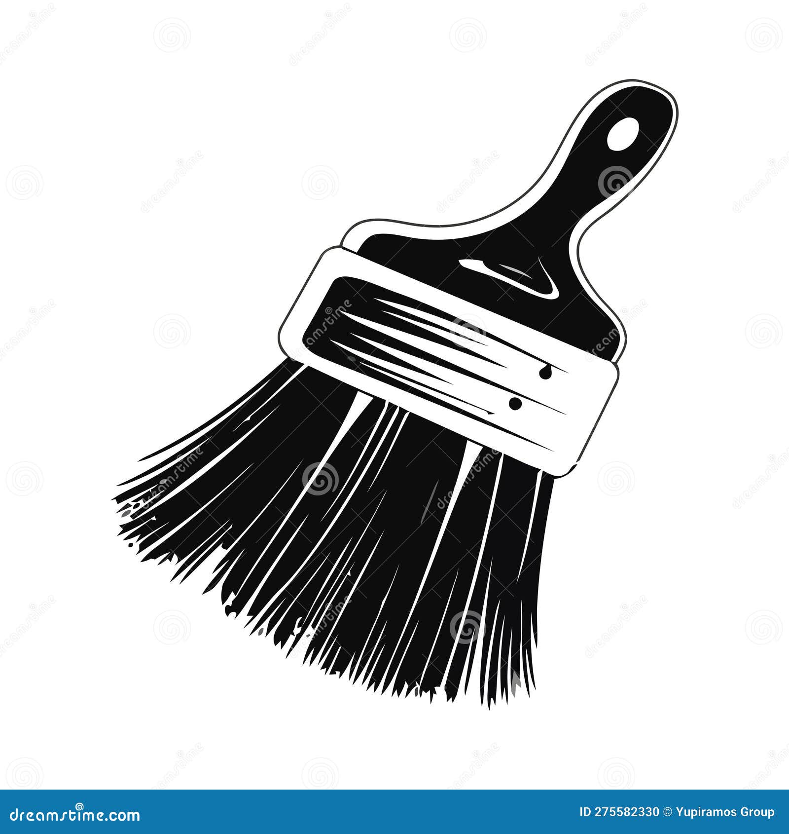 Black paintbrush tool stock vector. Illustration of artistic - 275582330