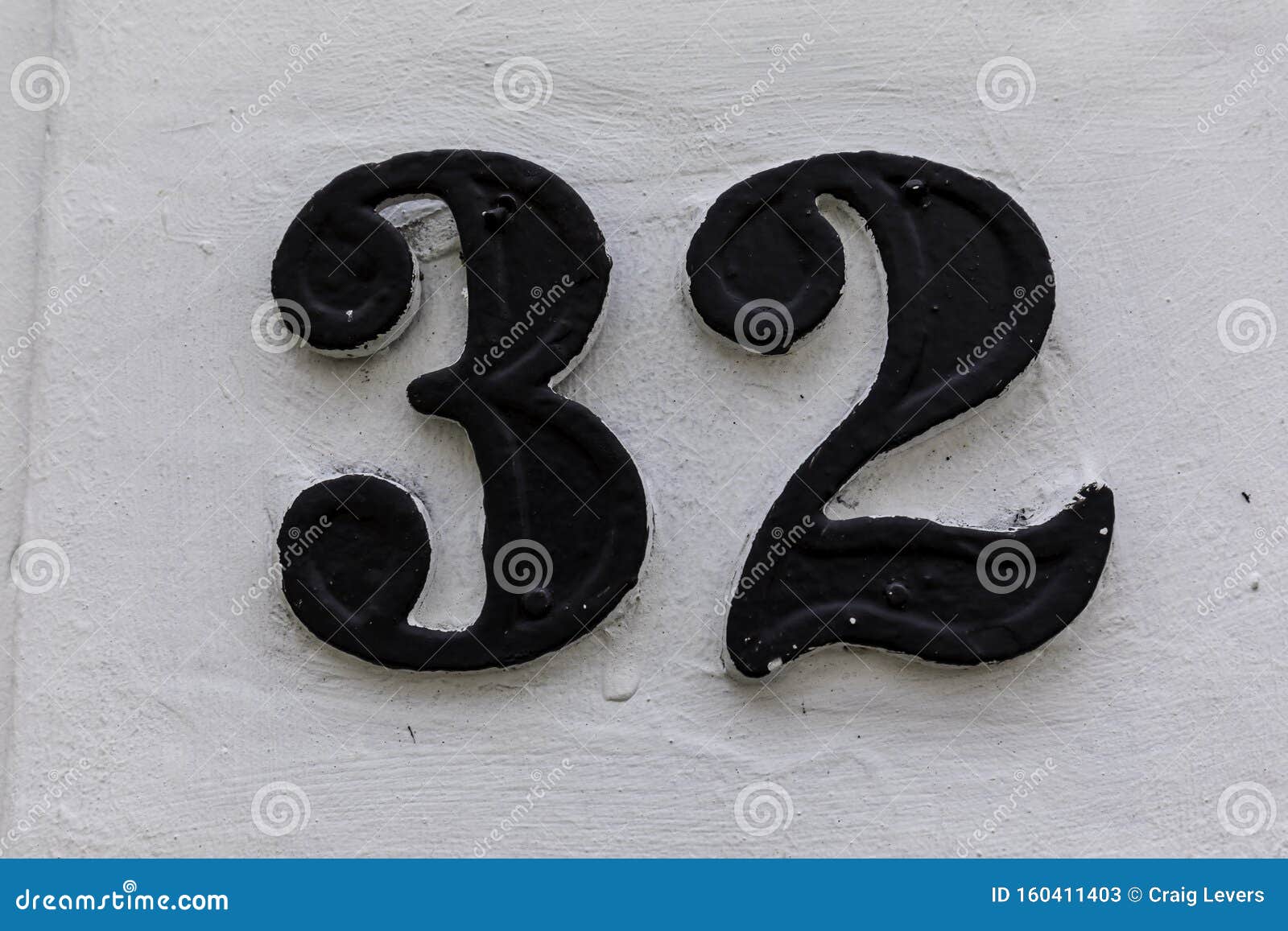 Thirty Two Numerals stock image. Image of ideal, painted - 160411403