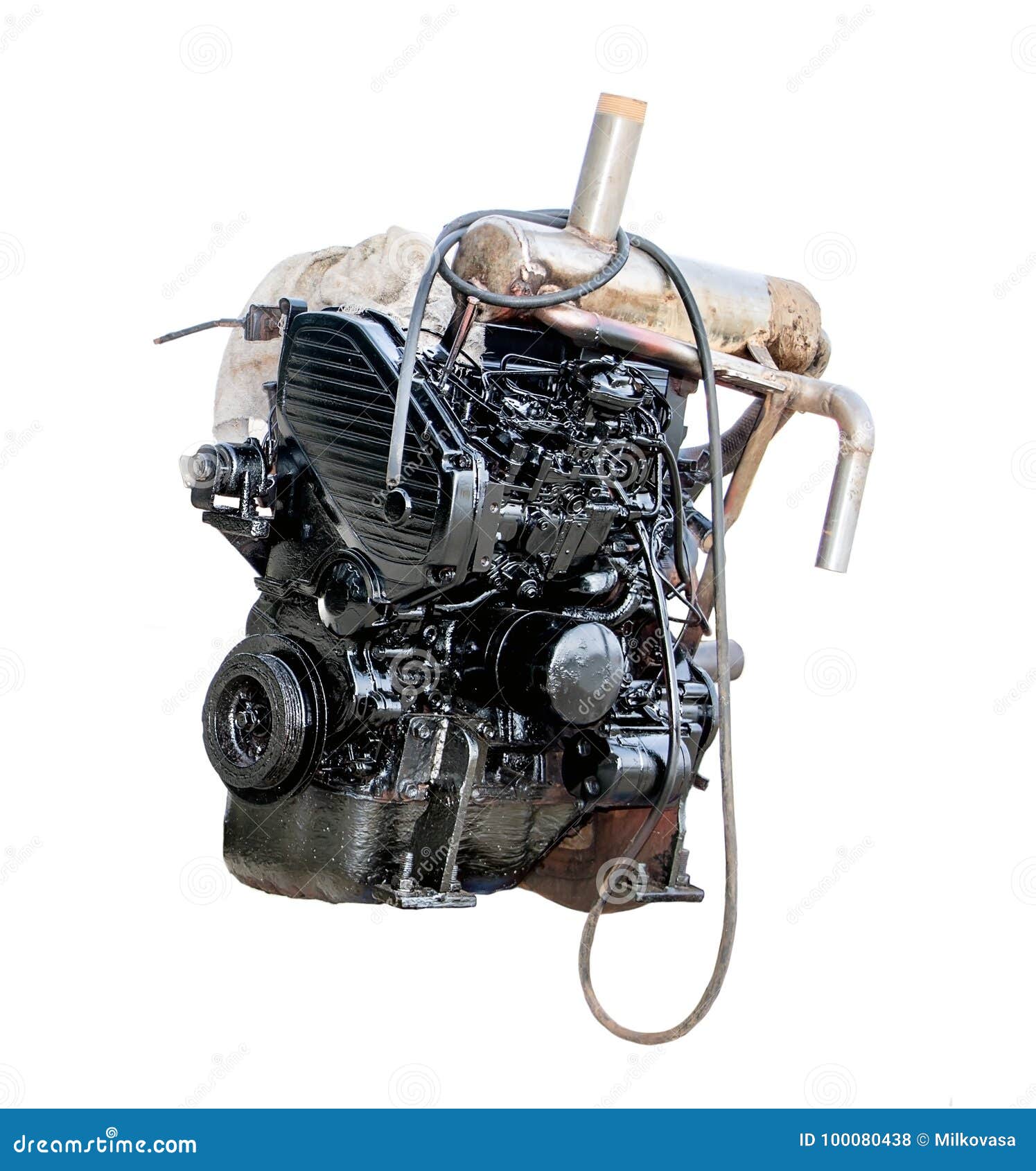 Black-painted engine stock photo. Image of steel, metal - 100080438