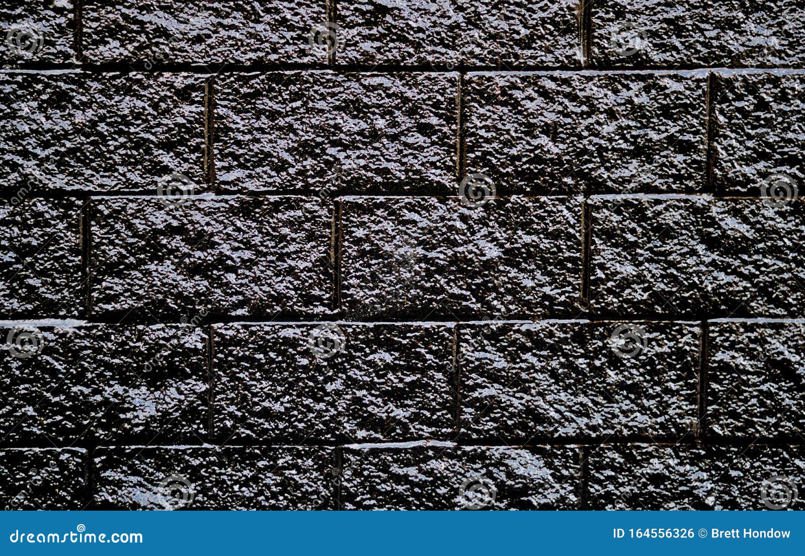 Black Painted Rough Brick Wall Textures. Stock Photo - Image of ...