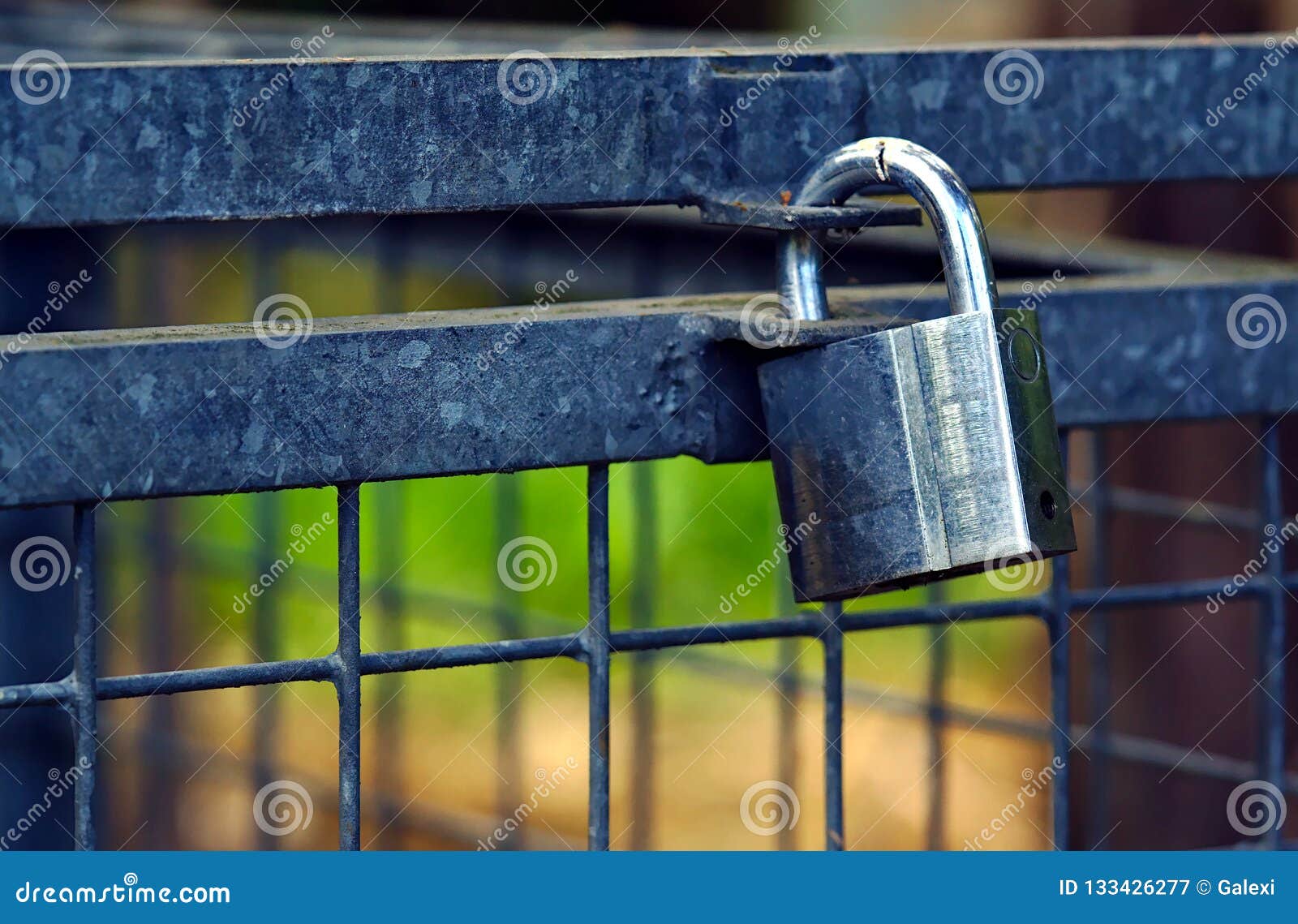 Black Painted Wire Mesh Fence Stock Image - Image of chrome, enclose ...