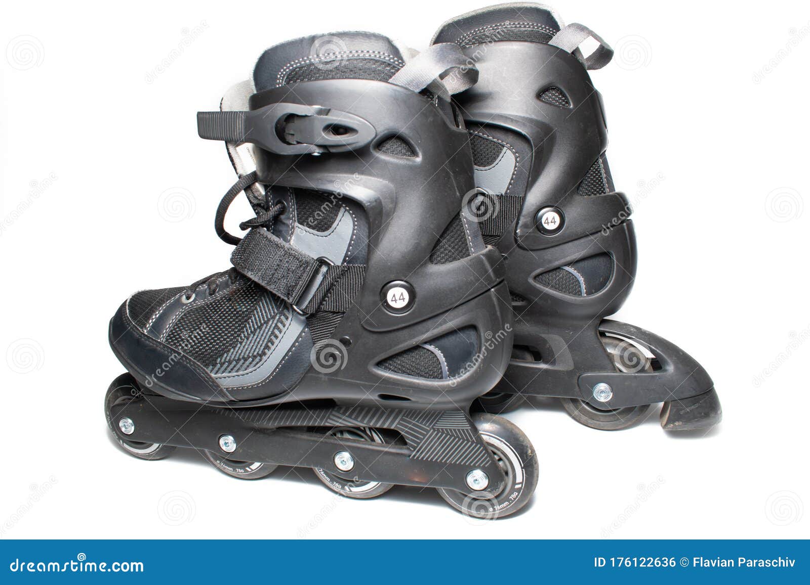 Black Pair of Roller Skates. Stock Photo - Image of shoes, case: 176122636