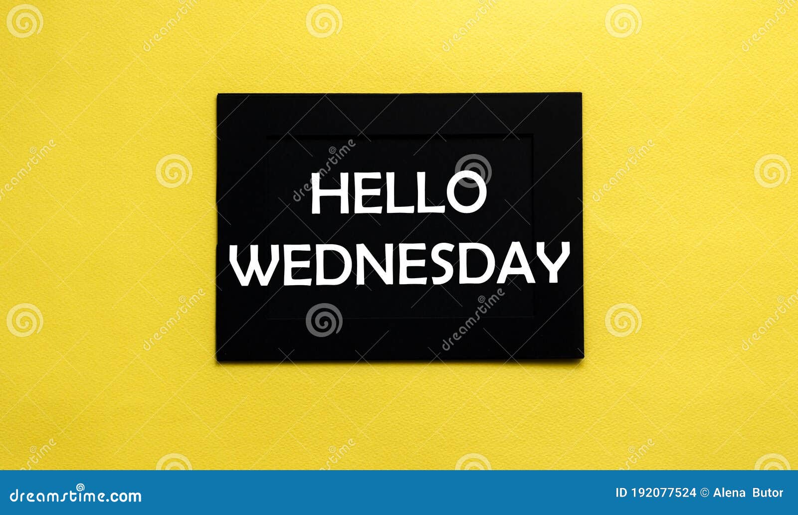 Hello Wednesday Alphabet Letter With Colorful Flowers Border Frame On ...