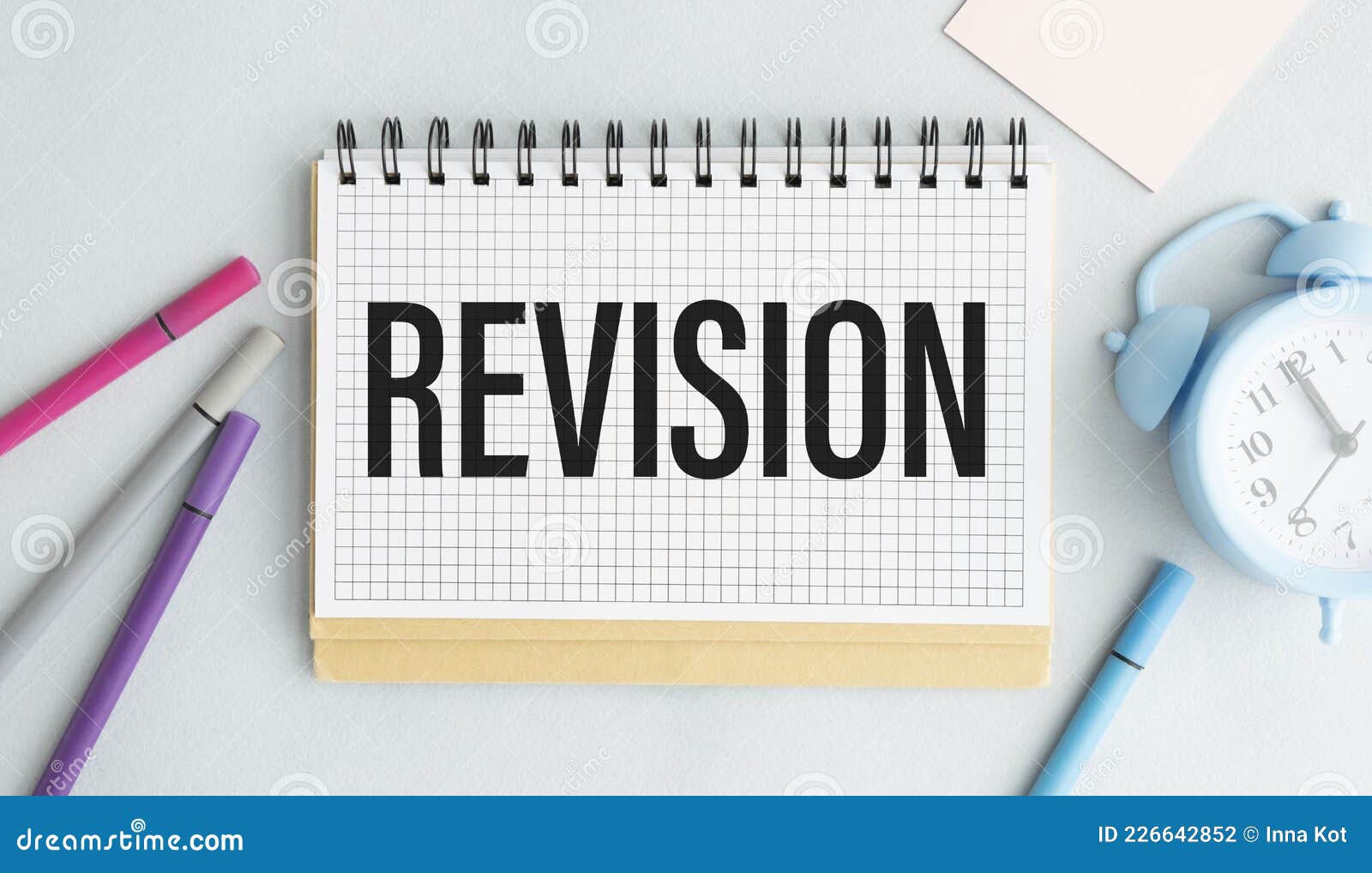 Text Revision on the Gray Background Stock Photo - Image of board ...