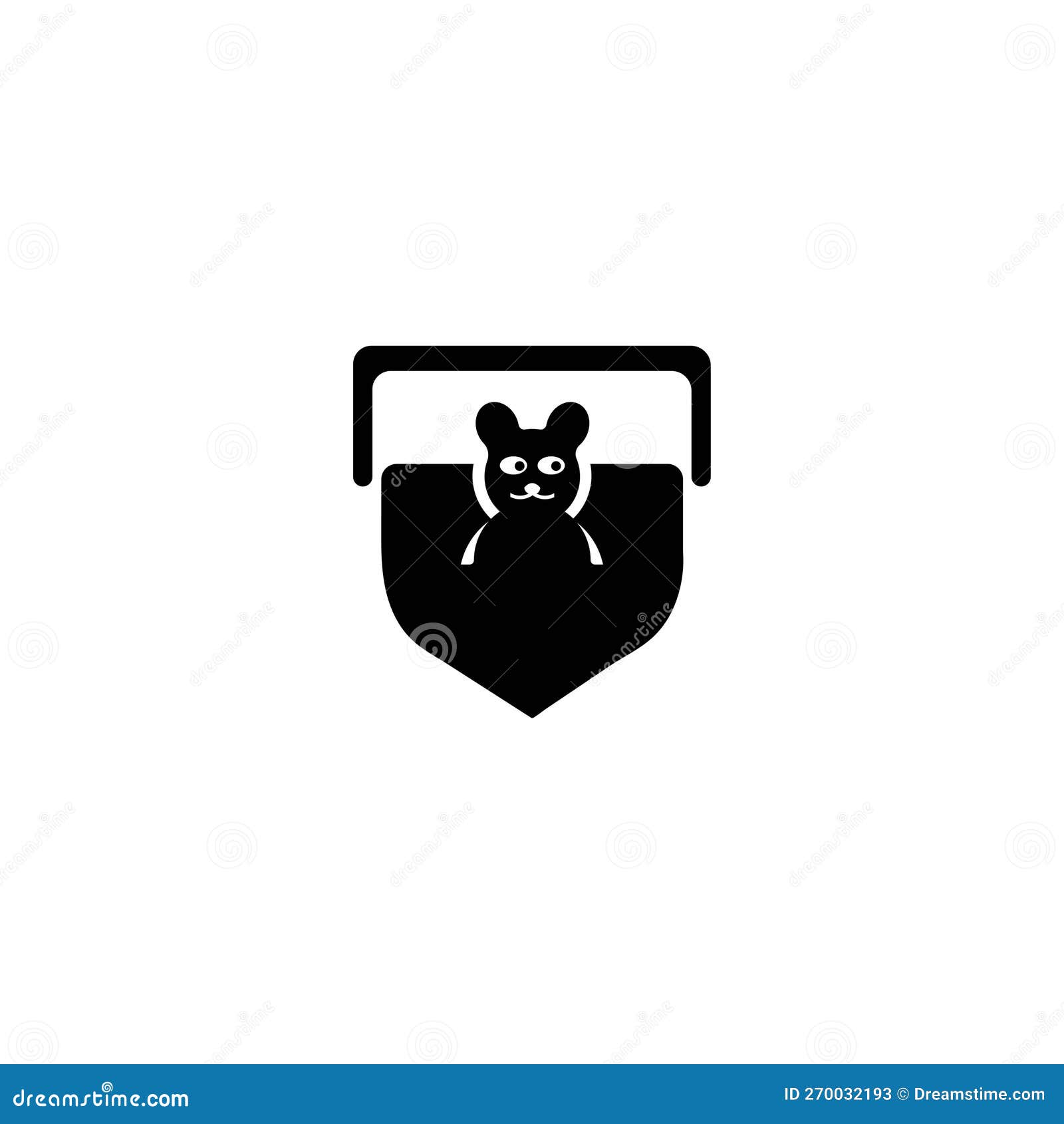 Black Panda Shield Logo Design . Panda Icon Stock Vector - Illustration ...
