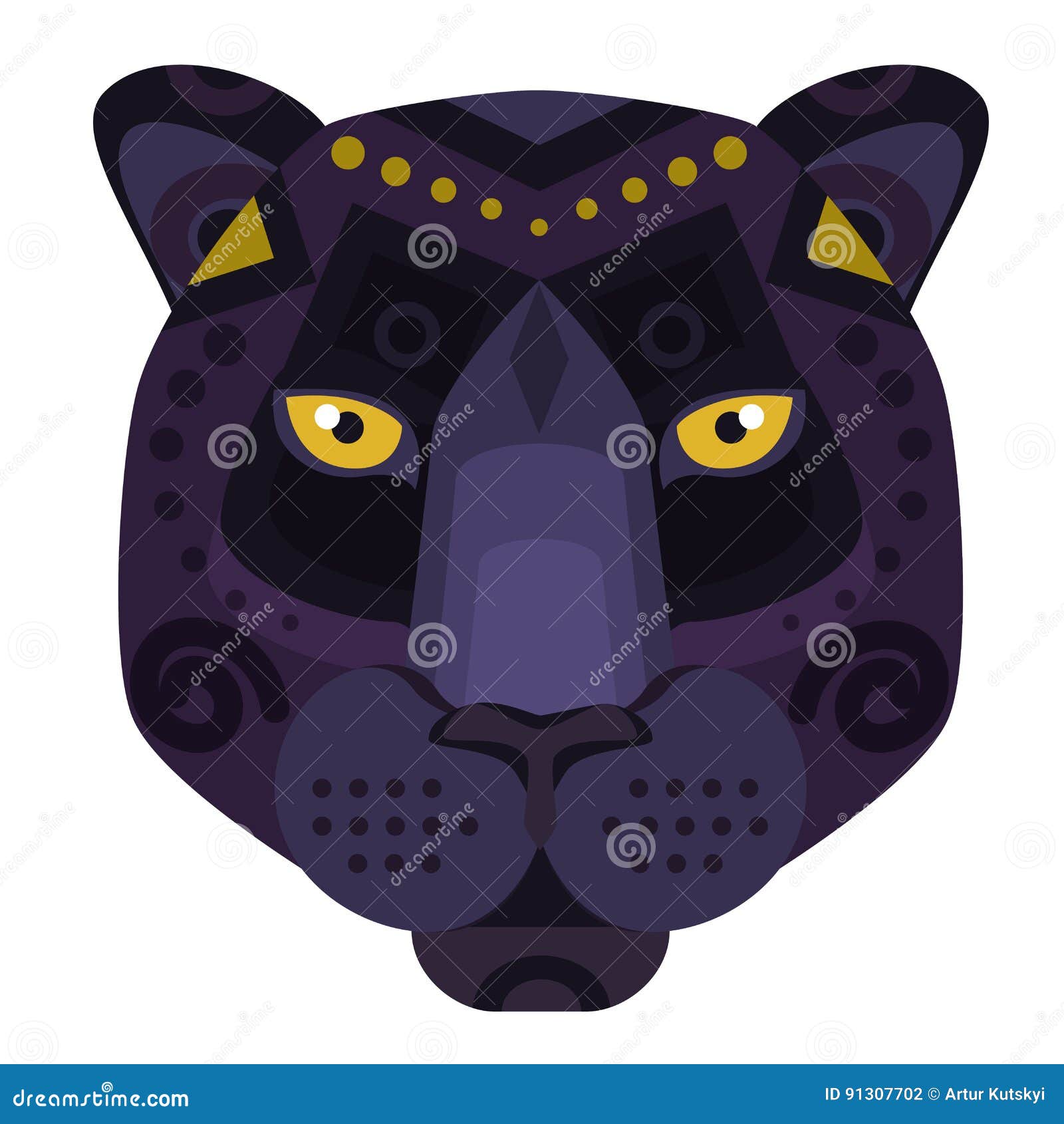 Puma Head Logo Template. Design Element Vector Illustration ...