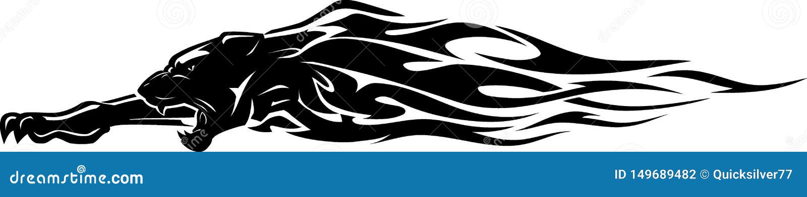 Black Panther Reaching with Sharp Claws Stock Vector - Illustration of ...