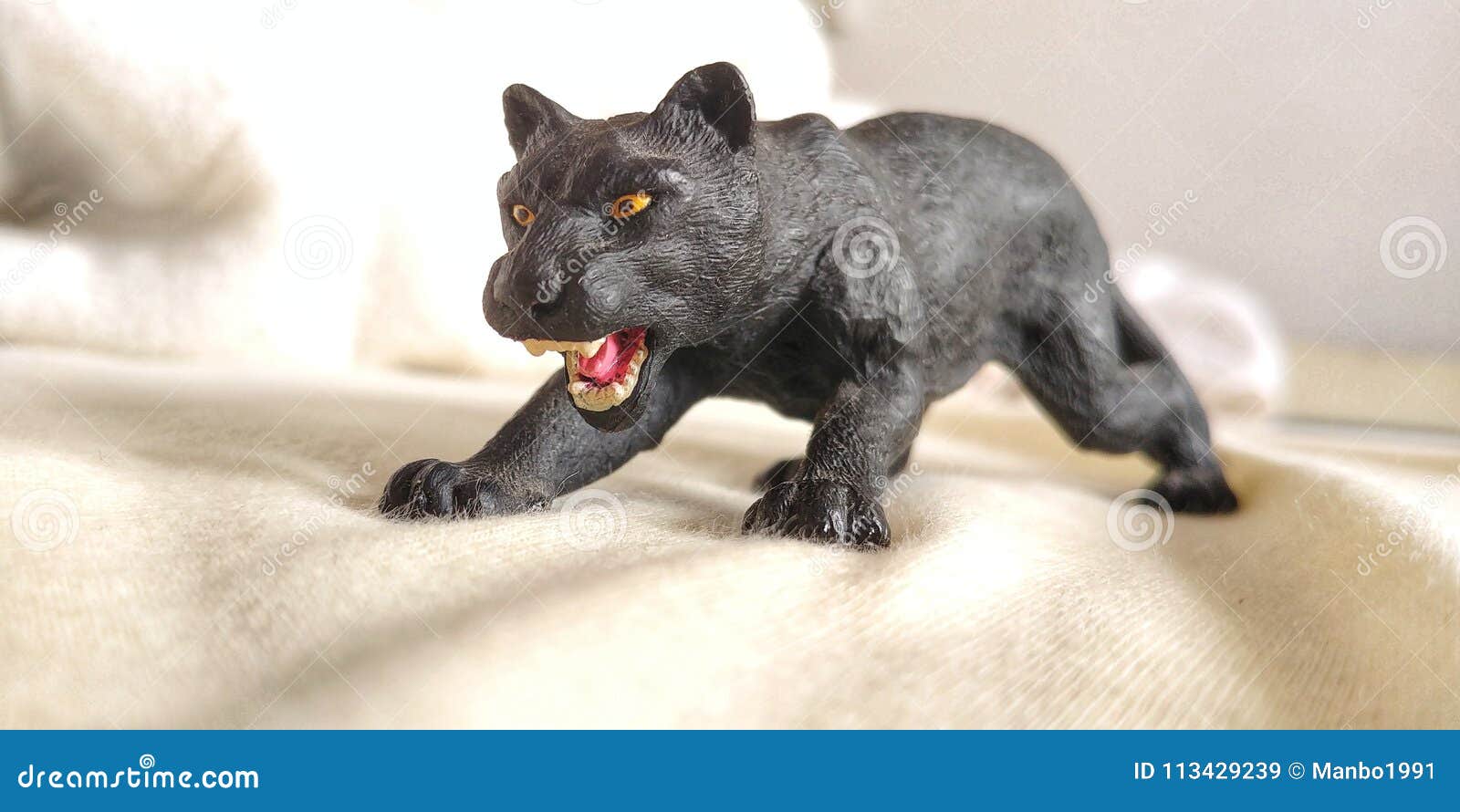 Black panther stock image. Image of white, figure, panther - 113429239