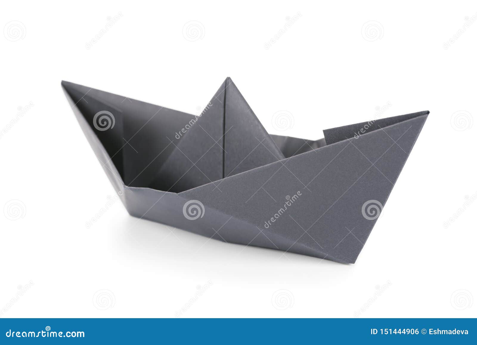 Black paper boat isolated stock photo. Image of craft - 151444906