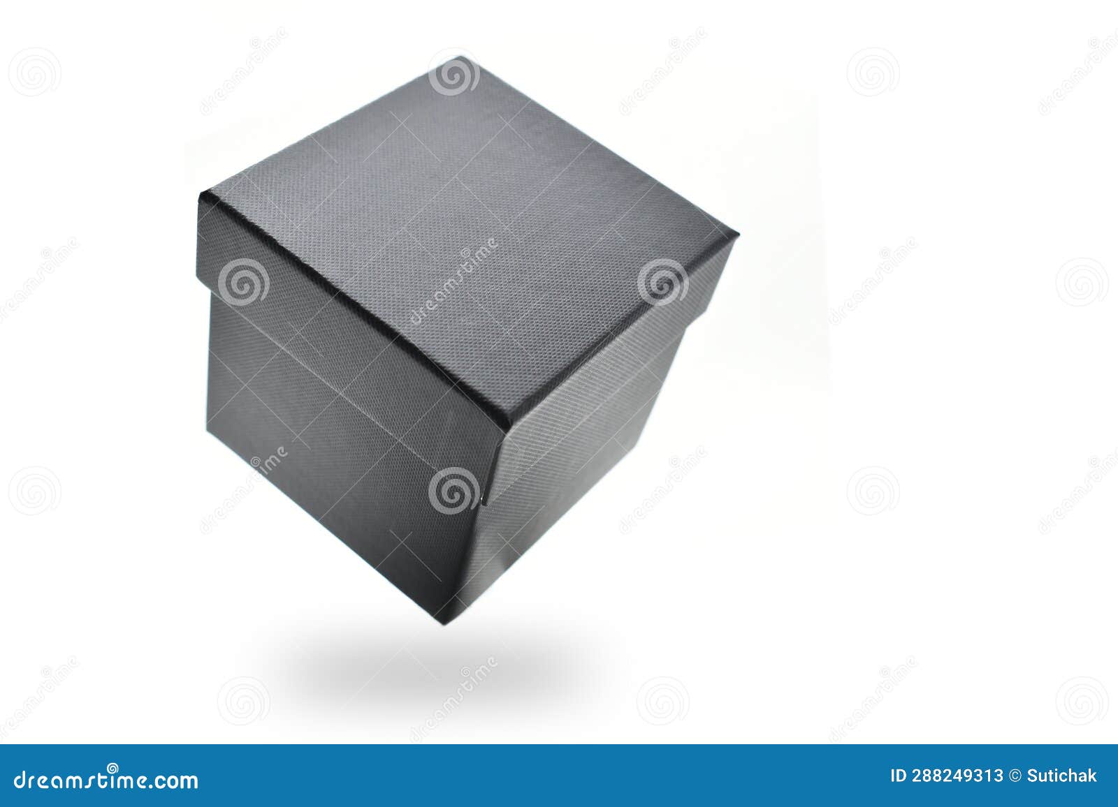 Black Paper Box on White Background, Packaging Industry Stock Image ...