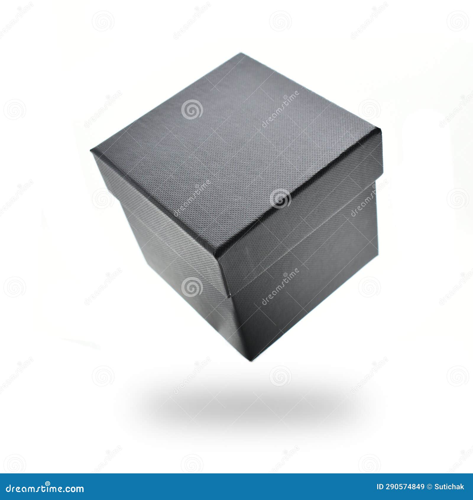 Black Paper Box on White Background, Packaging Industry Stock Image ...