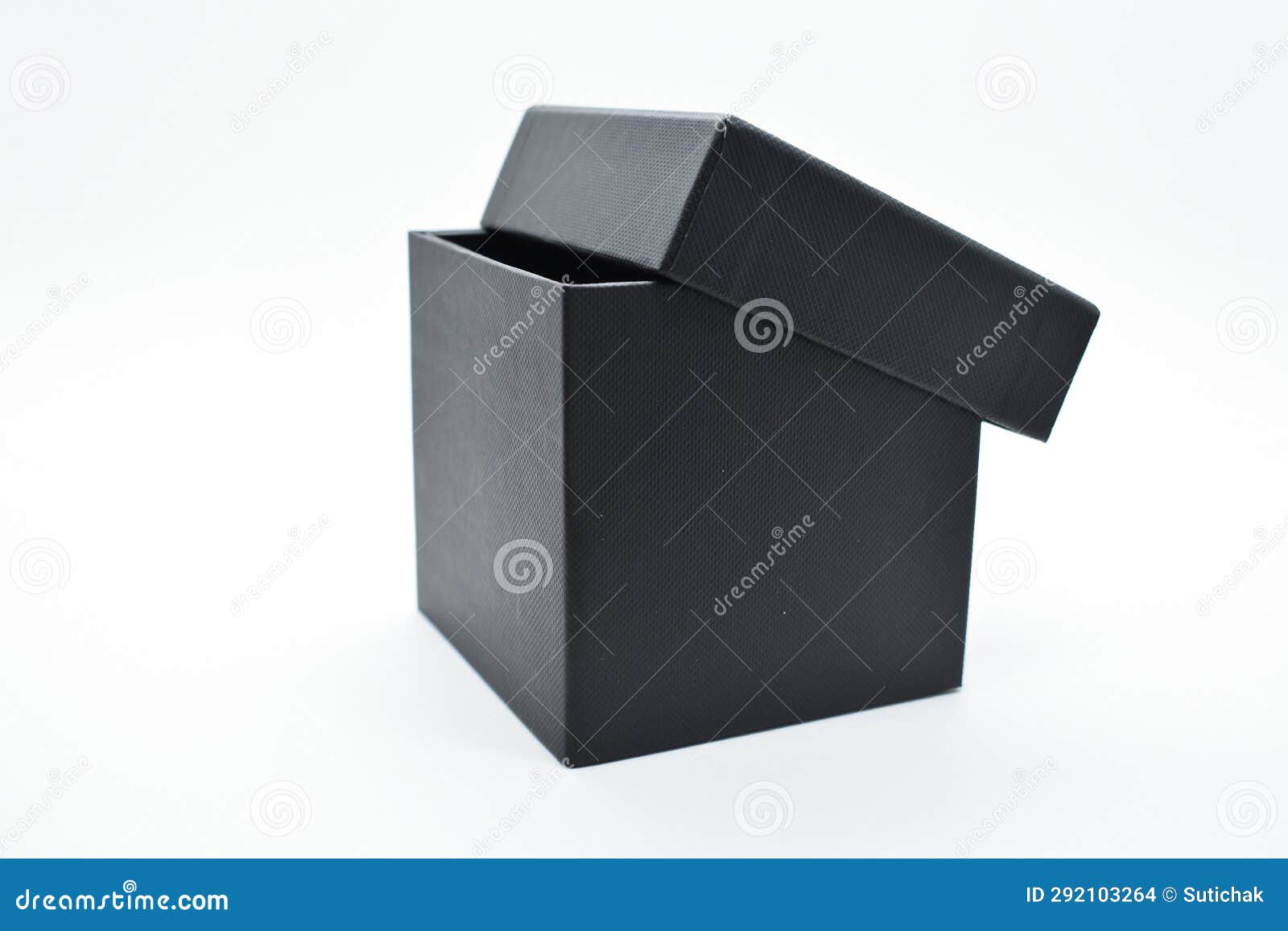 Black Paper Box on White Background, Packaging Industry Stock Photo ...
