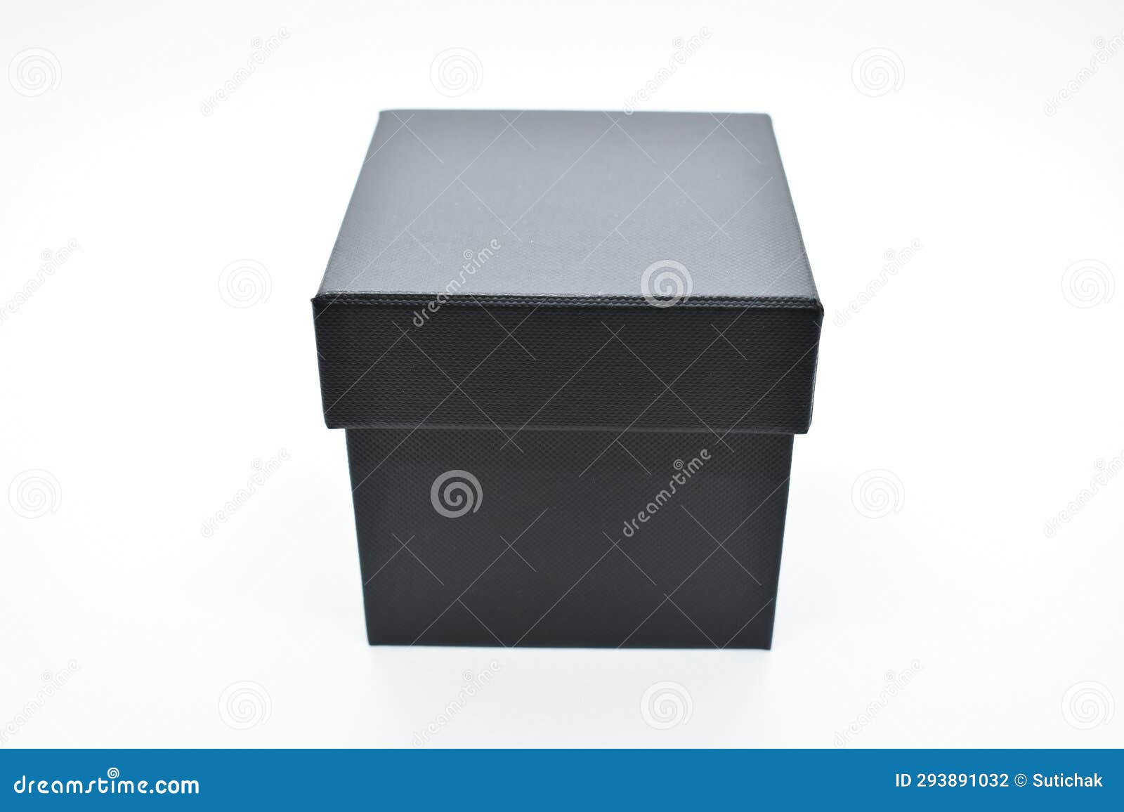 Black Paper Box on White Background, Packaging Industry Stock Photo ...
