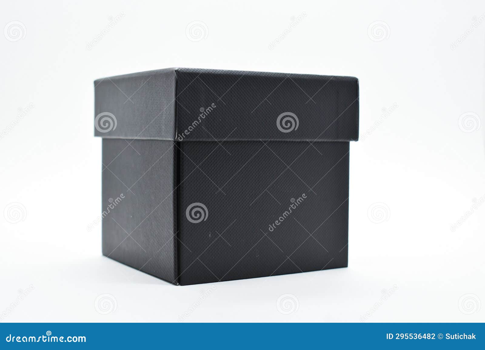 Black Paper Box on White Background, Packaging Industry Stock Photo ...