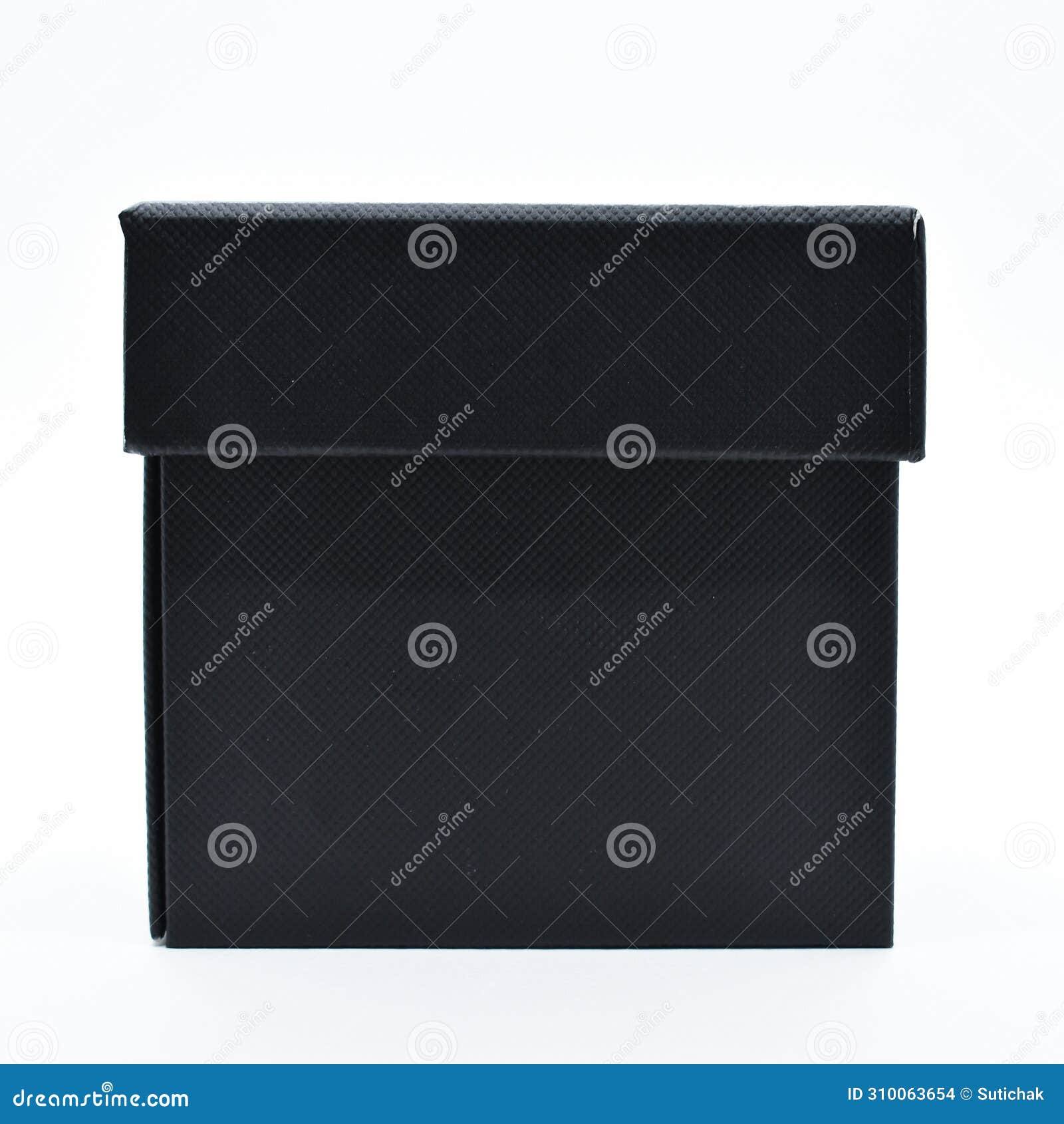 Black Paper Box on White Background, Packaging Industry Stock Photo ...
