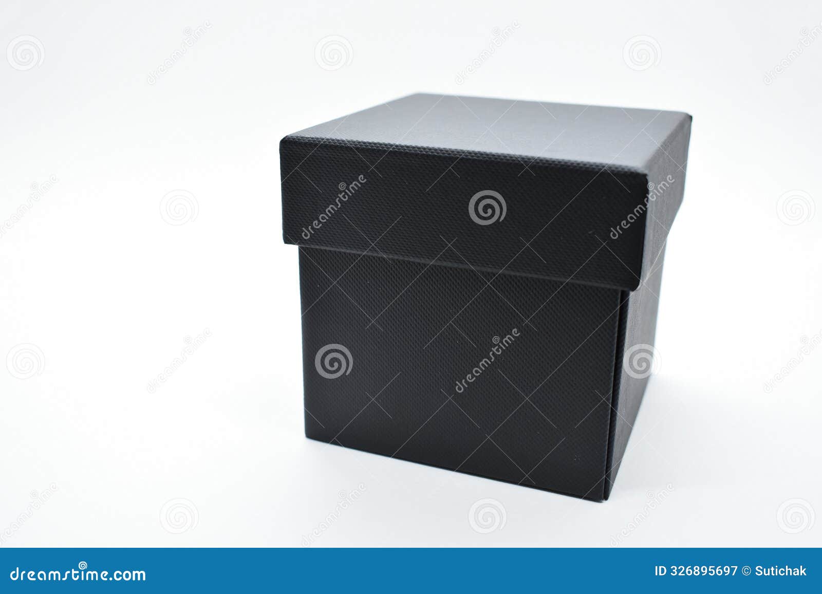 Black Paper Box on White Background, Packaging Industry Stock Image ...