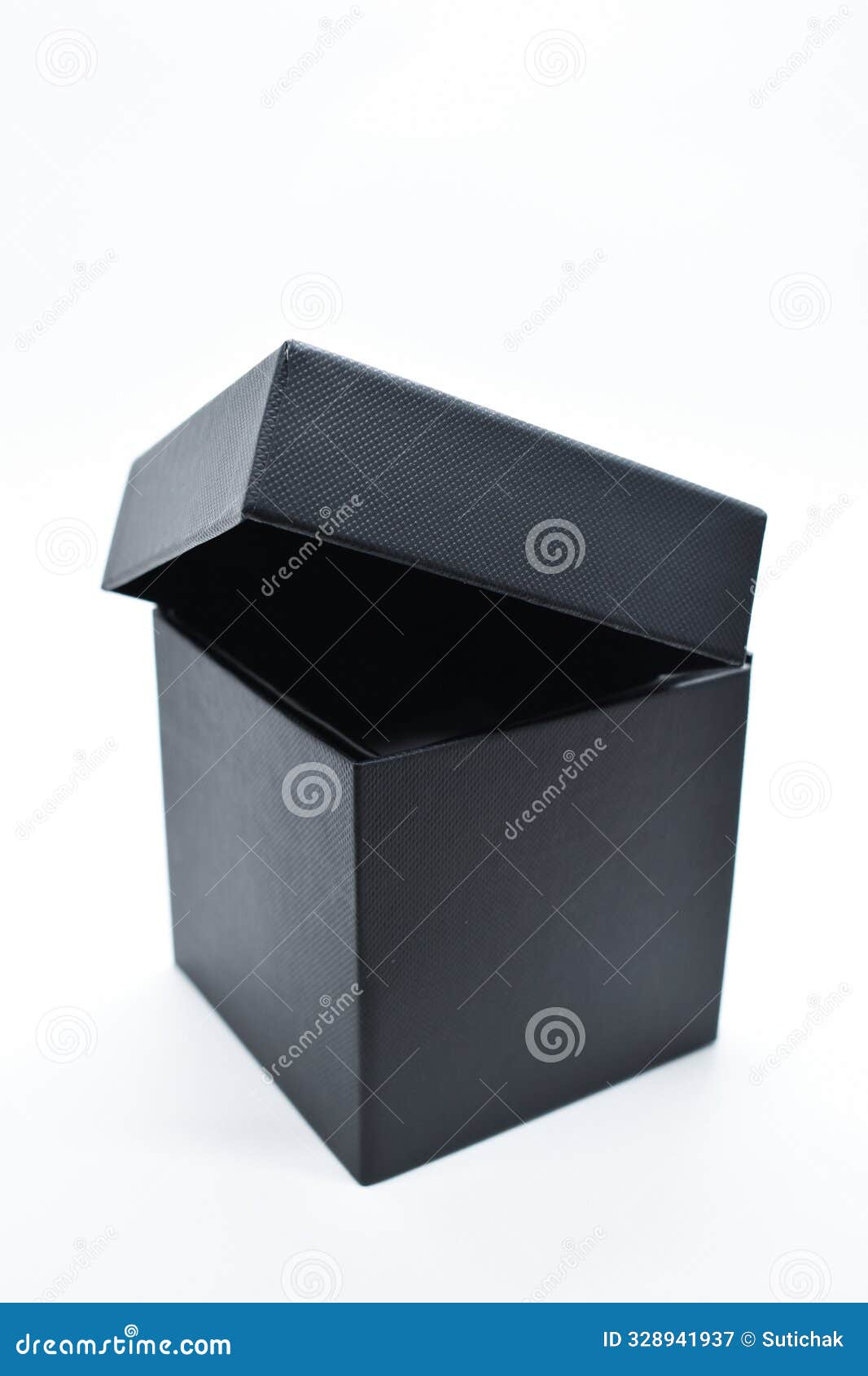 Black Paper Box on White Background, Packaging Industry Stock Image ...