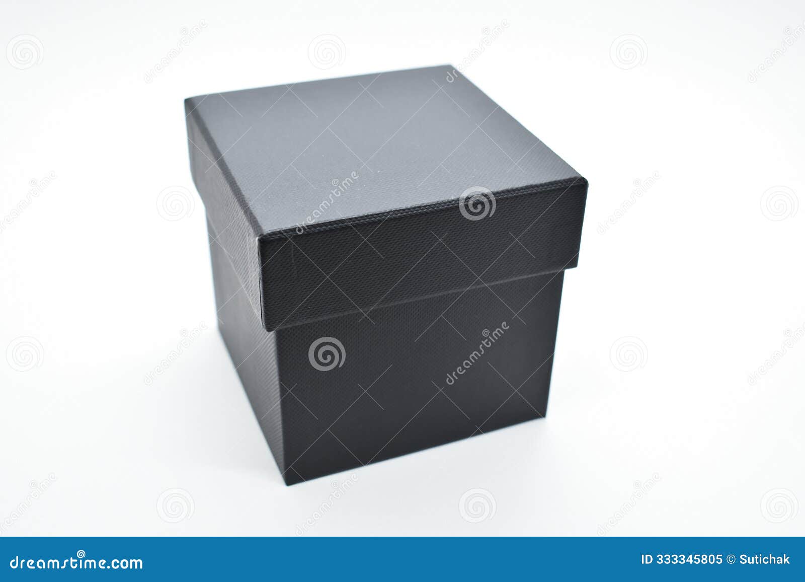 Black Paper Box on White Background, Packaging Industry Stock Image ...