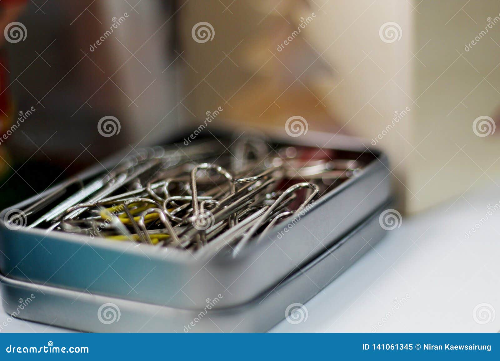 Black paper clips stock image. Image of little, beige - 141061345