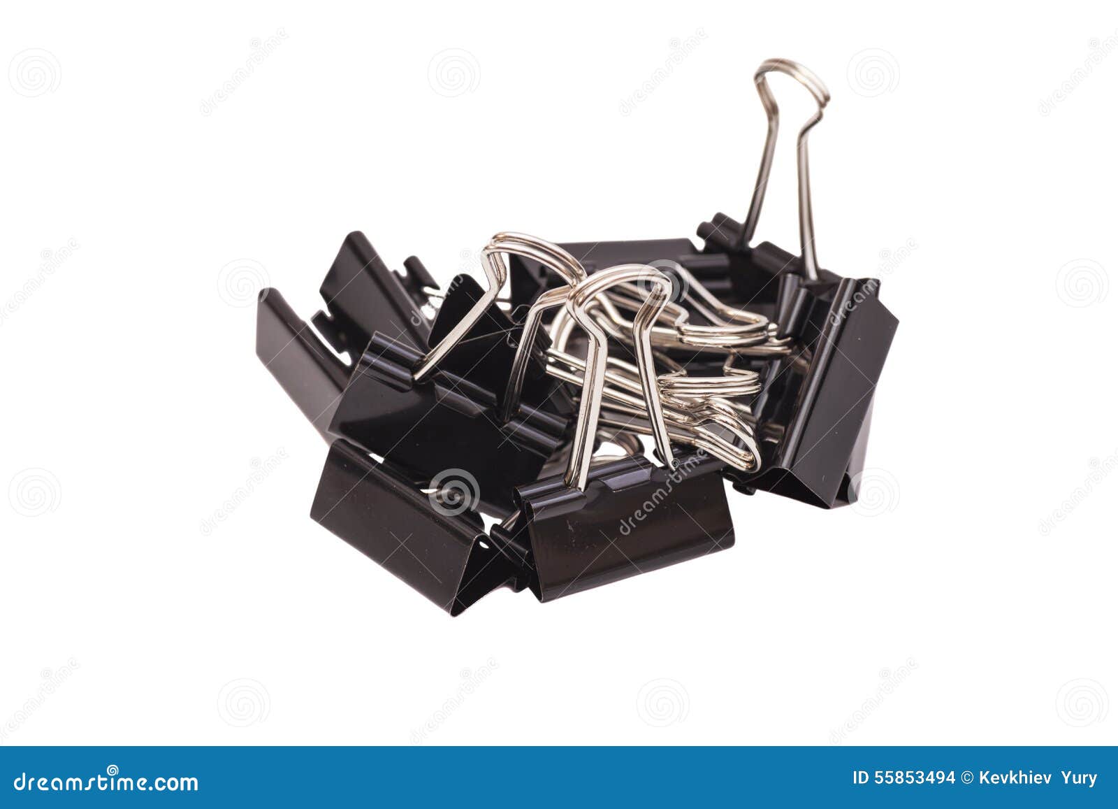 Black Paper clips stock photo. Image of object, fastener - 55853494